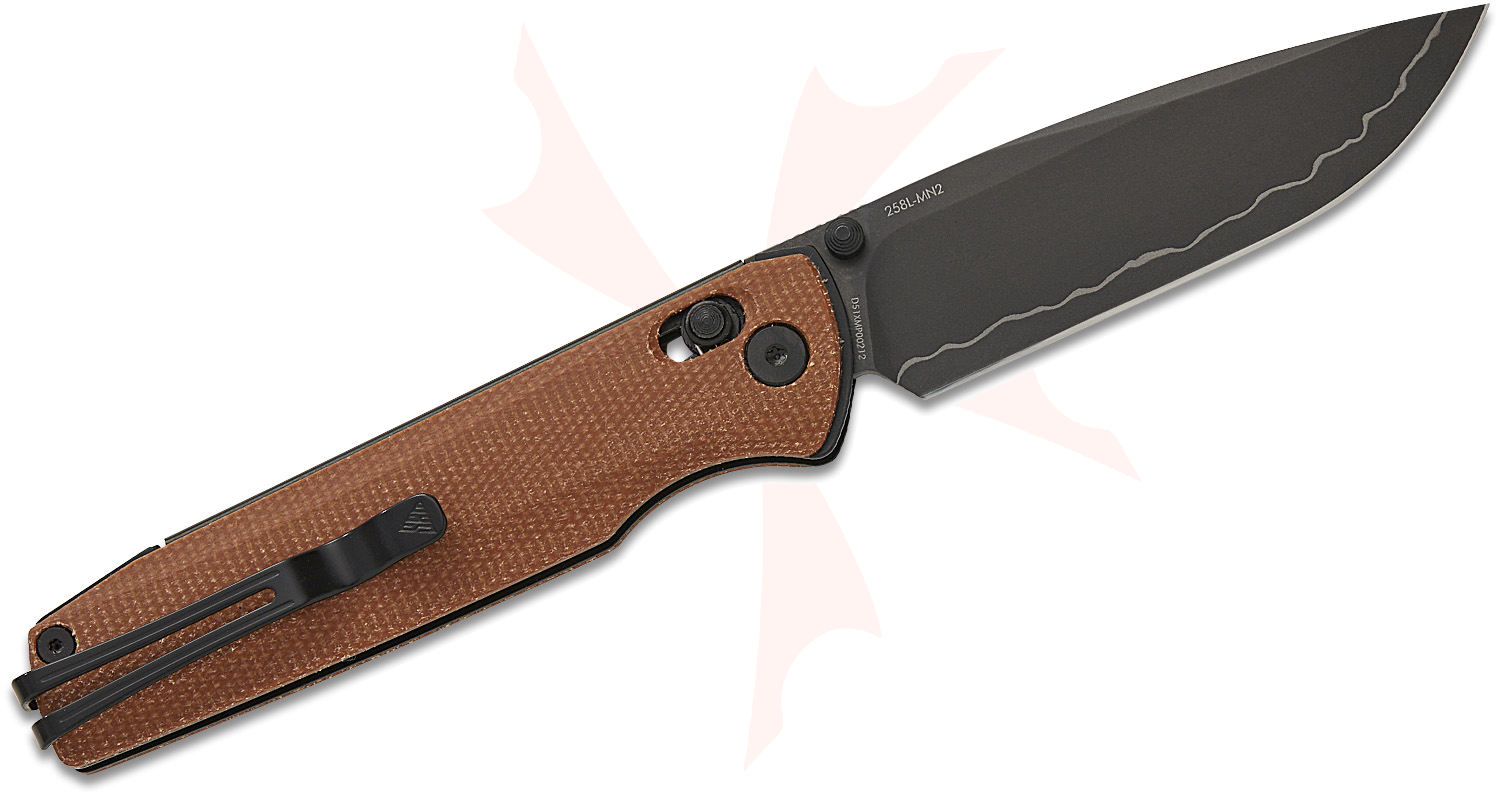 SRM Knives 258L-MN2 Terrier Ambi-Lock Folding Knife 3.54" Black ...