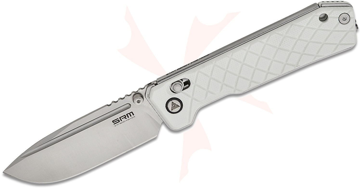 SRM Knives 7228B-GT Large Rubik Ambi-Lock Folding Knife 3.4" Satin Drop ...