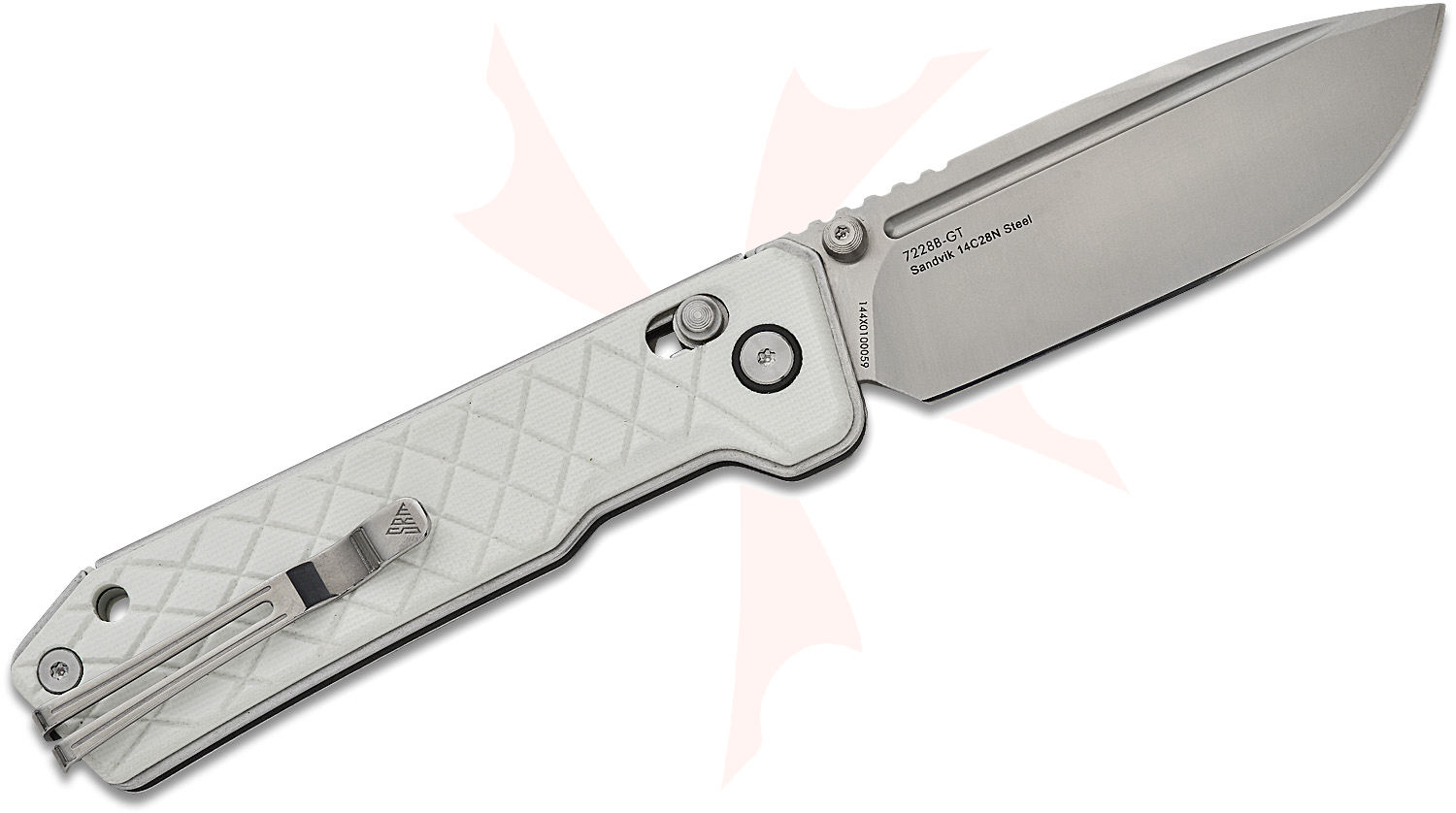 SRM Knives 7228B-GT Large Rubik Ambi-Lock Folding Knife 3.4" Satin Drop ...