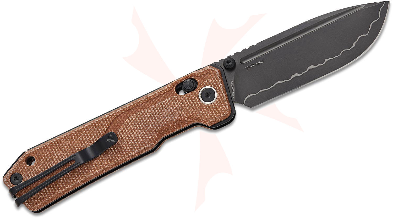 SRM Knives 7228B-MN2 Large Rubik Ambi-Lock Folding Knife 3.43 ...