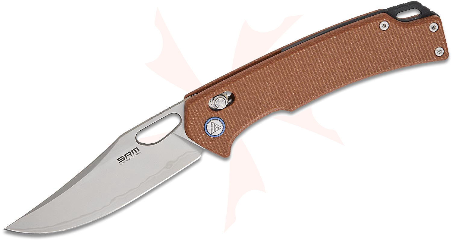 SRM Knives 9203-MN2 Retriever Ambi-Lock Folding Knife 3.54" Laminated ...