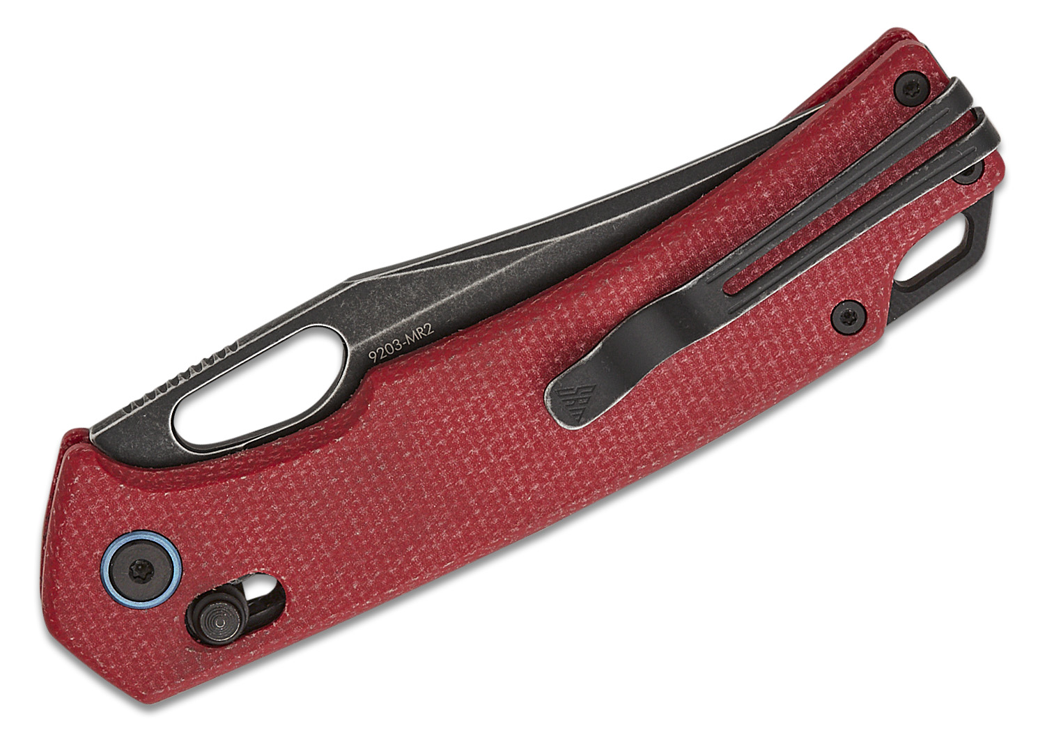 SRM Knives 9203-MG2 Ambi-Lock Folding Knife 3.54" 10Cr15CoMoV Black Stonewashed Clip Point Blade ...