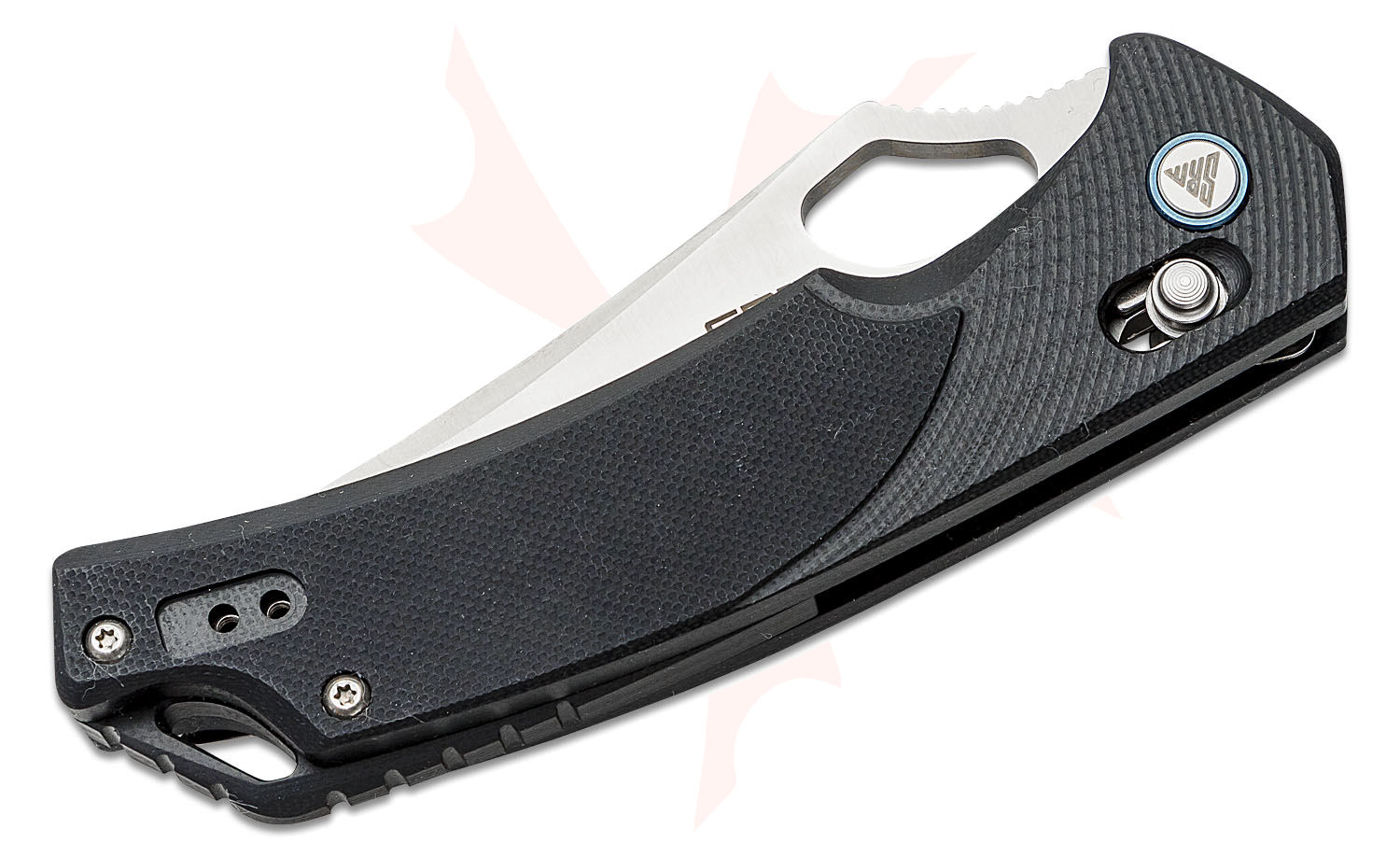 SRM Knives 9202 Folding Knife 3.54" D2 Satin Trailing Point Blade ...