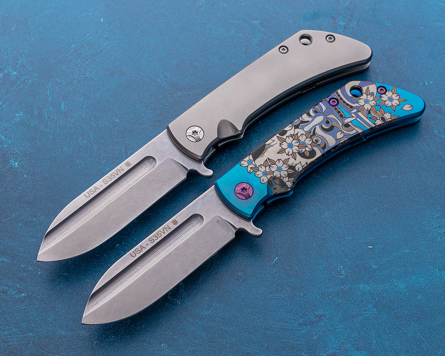 State & Union Knives OSF Flipper Knife 3.75" S35VN Tumbled Spear Point ...