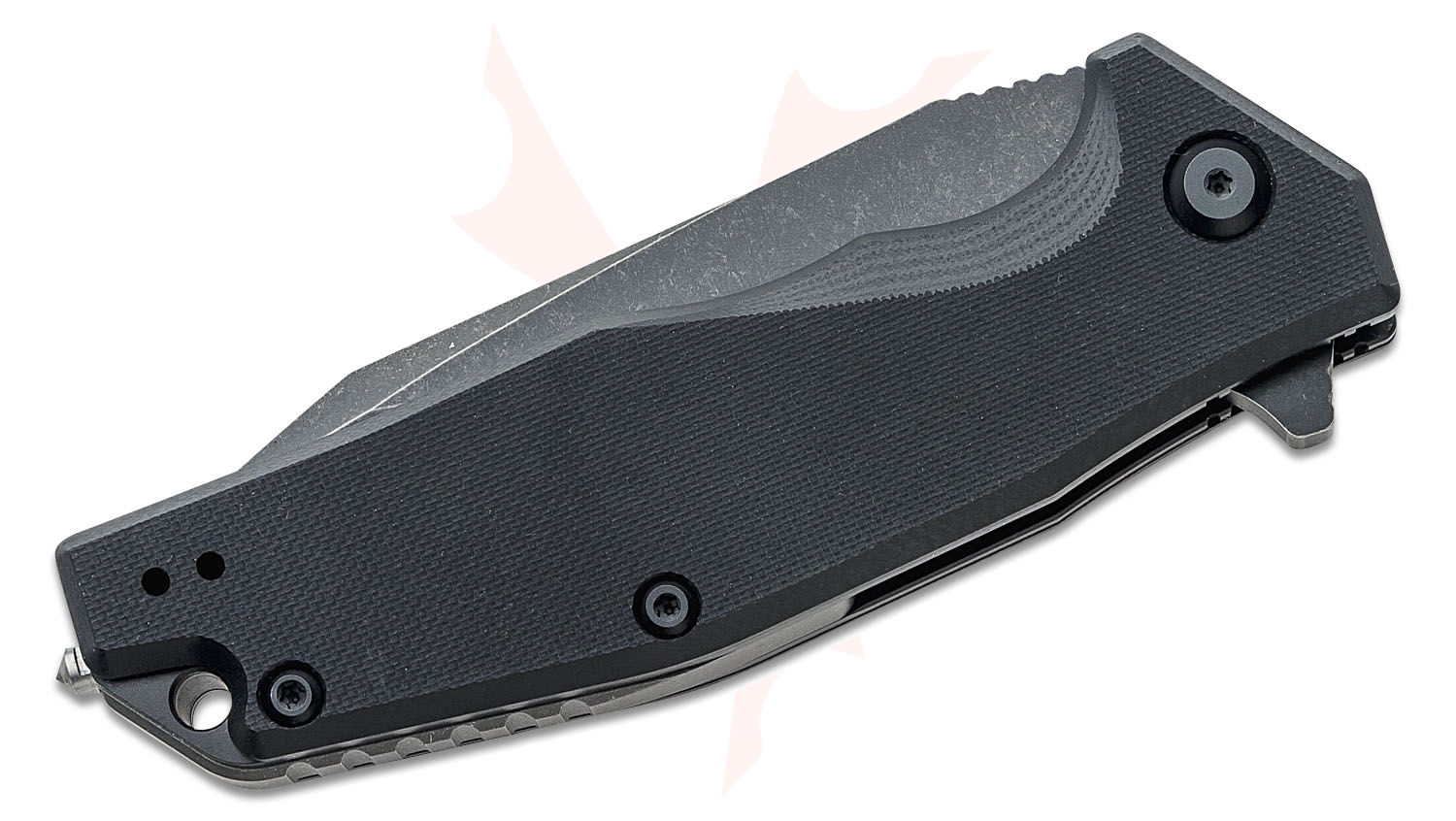 Steel Will Warbot F10-03 Flipper Knife 3.5" D2 Black Stonewashed Clip ...