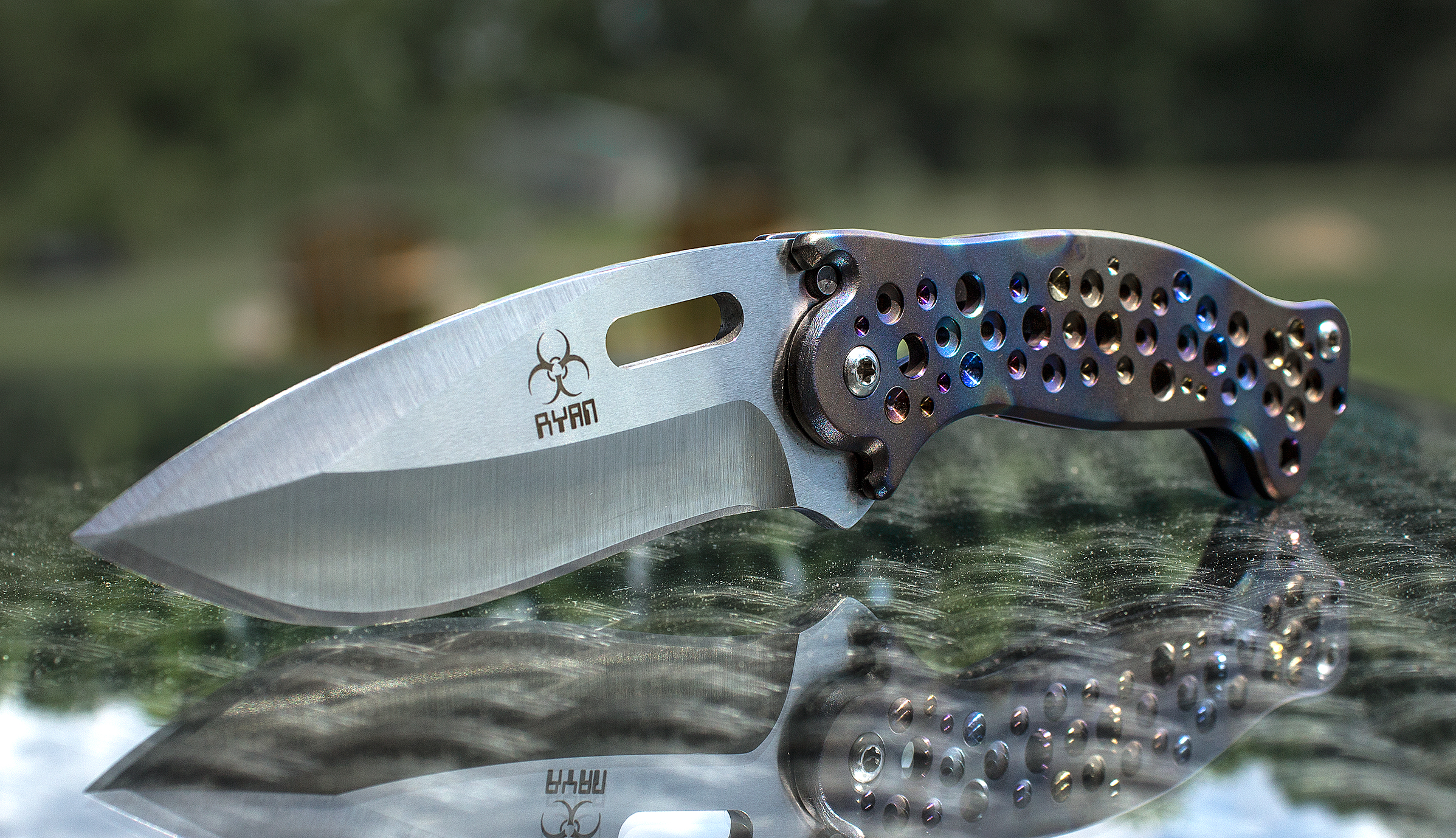 Steve Ryan Custom Knives XL Recurve Folding Knife 5" CPM-S35VN Hand ...