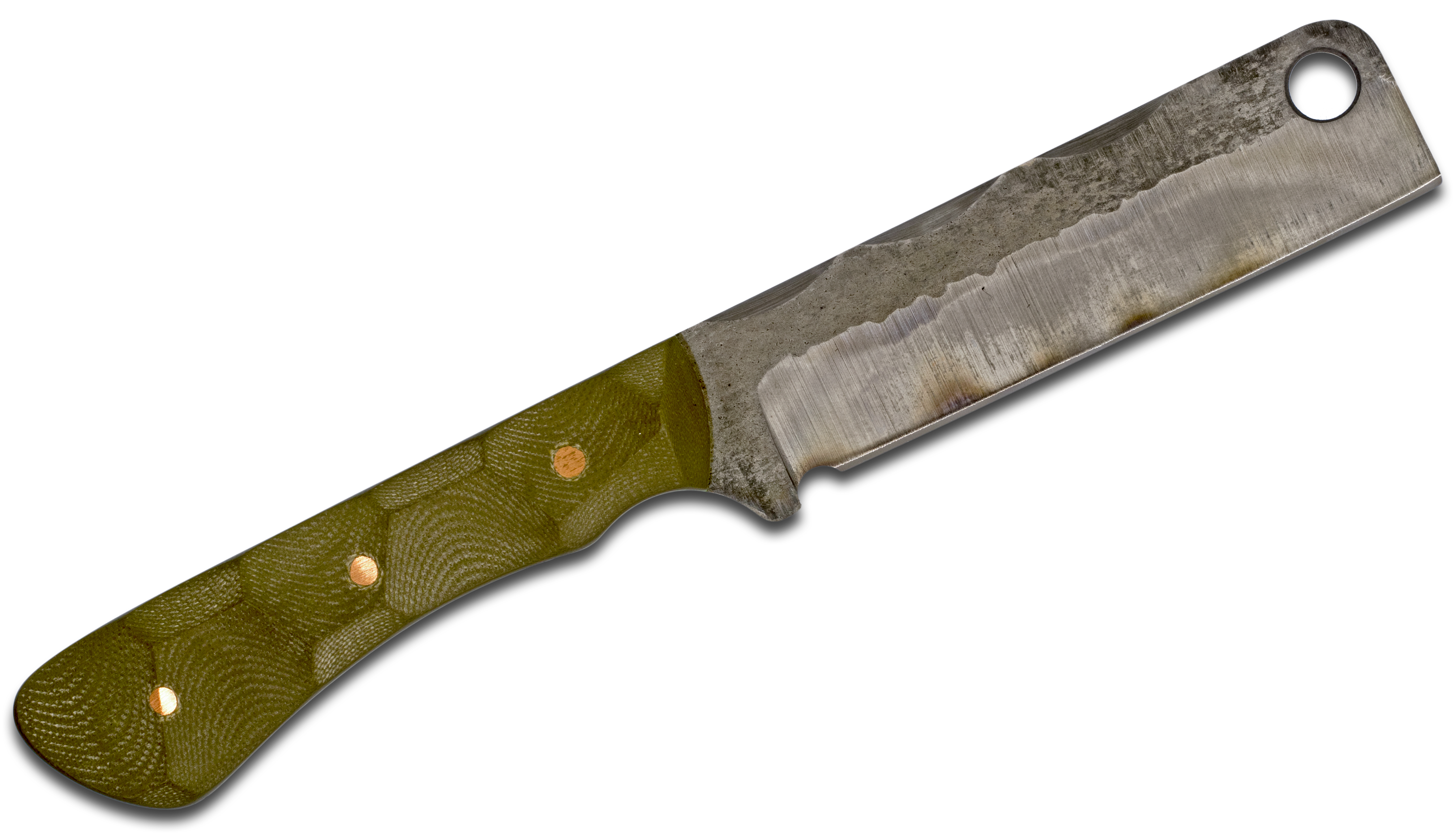 Stray Cat Knives Custom Cleaver Fixed 4.25" D2 Natural Blade, Milled OD ...