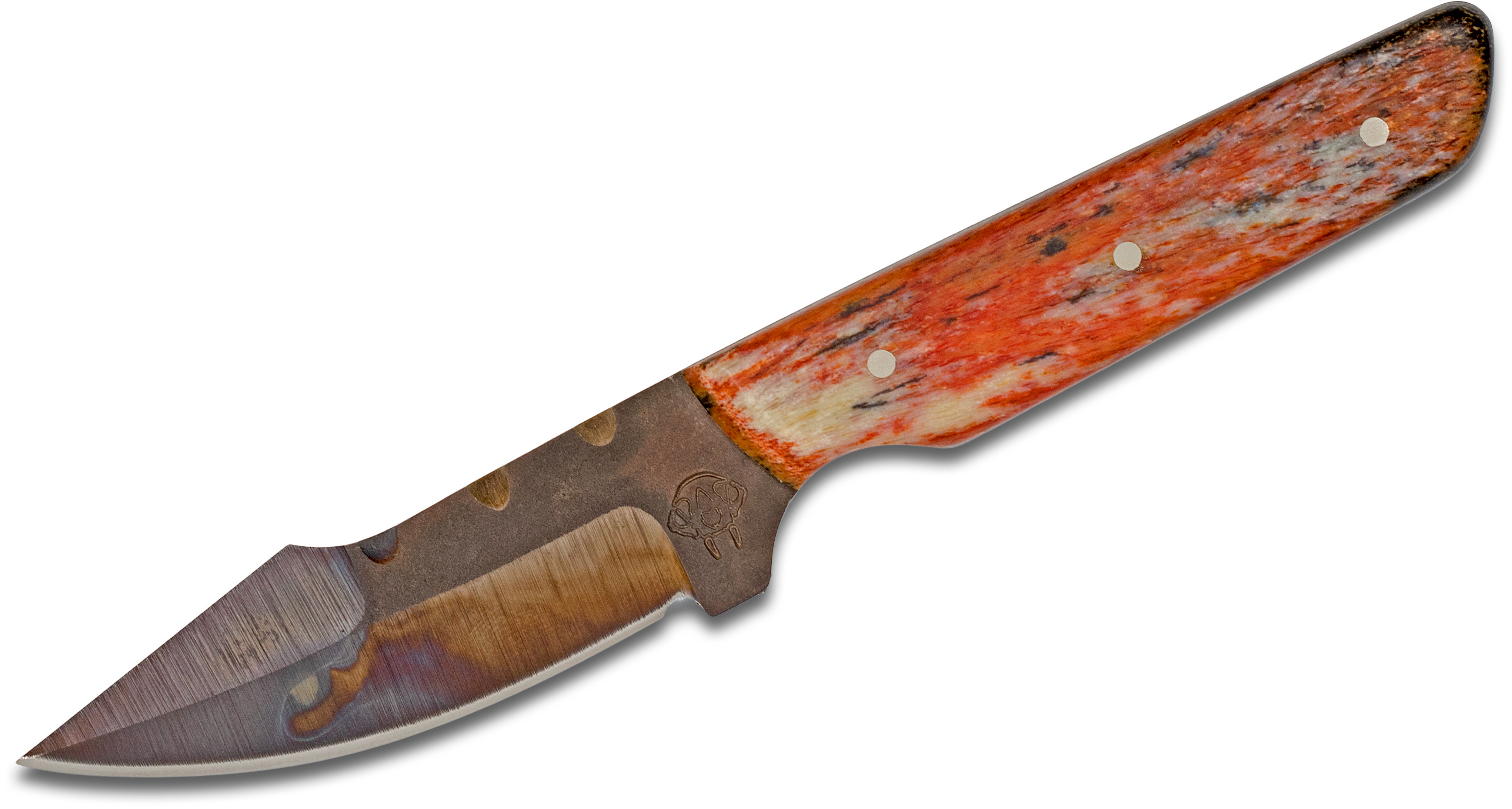 Stray Cat Knives Custom Drop Point Fixed 3.5" D2 Natural Blade, Giraffe ...