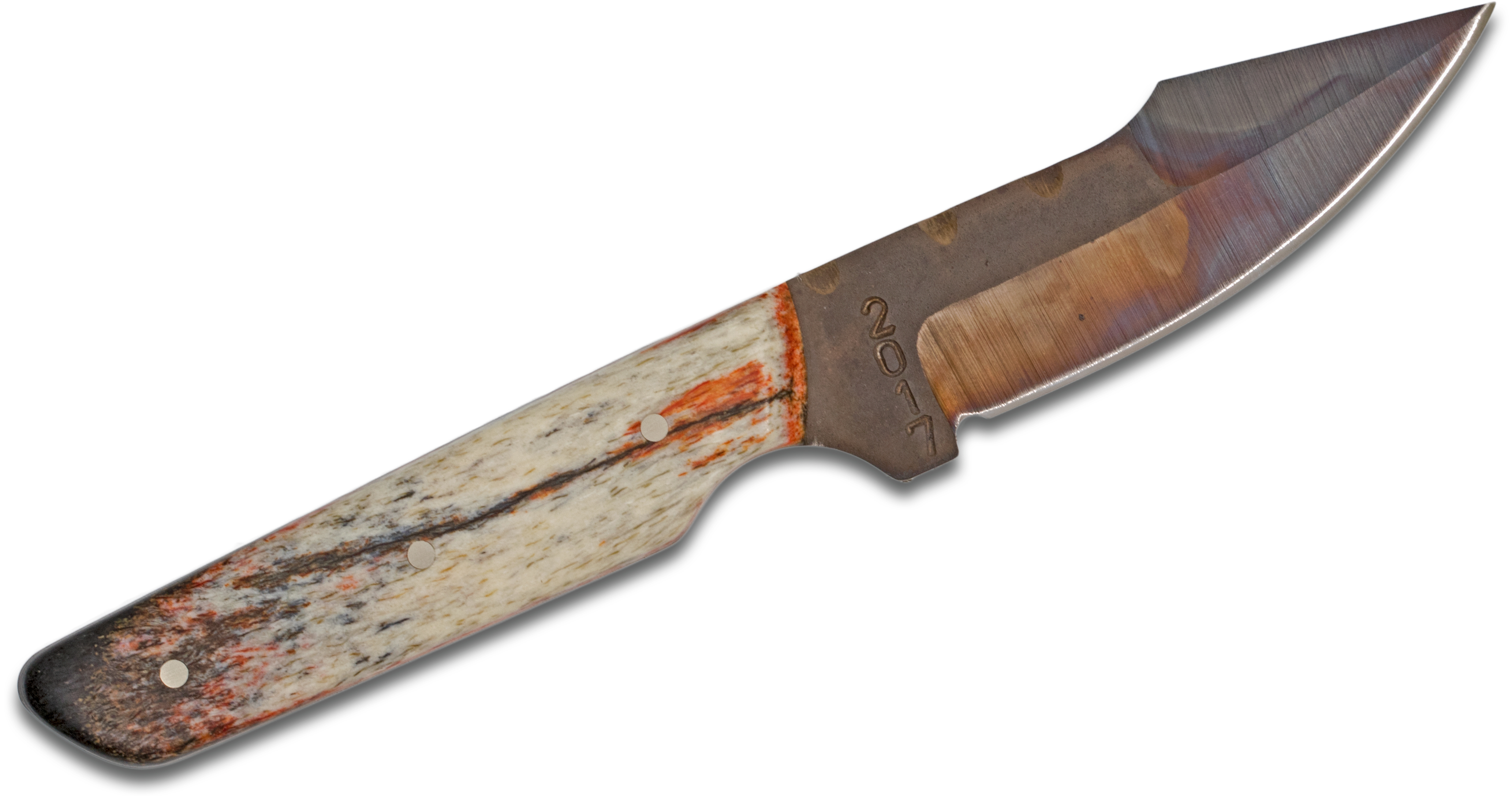 Stray Cat Knives Custom Drop Point Fixed 3.5" D2 Natural Blade, Giraffe ...