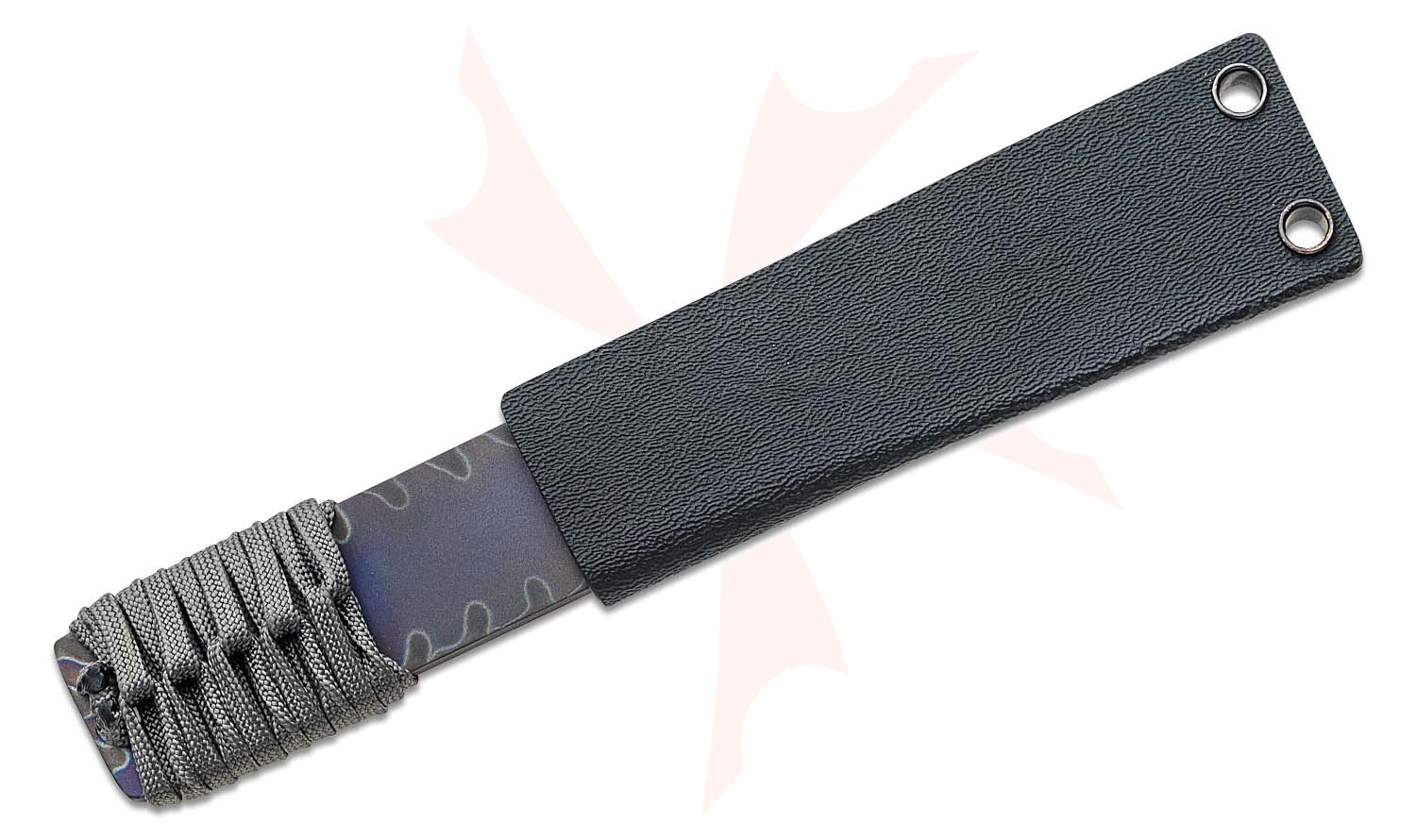 Mick Strider Nail Fixed Flamed Titanium Blade, 6" Overall, Gray Cord ...
