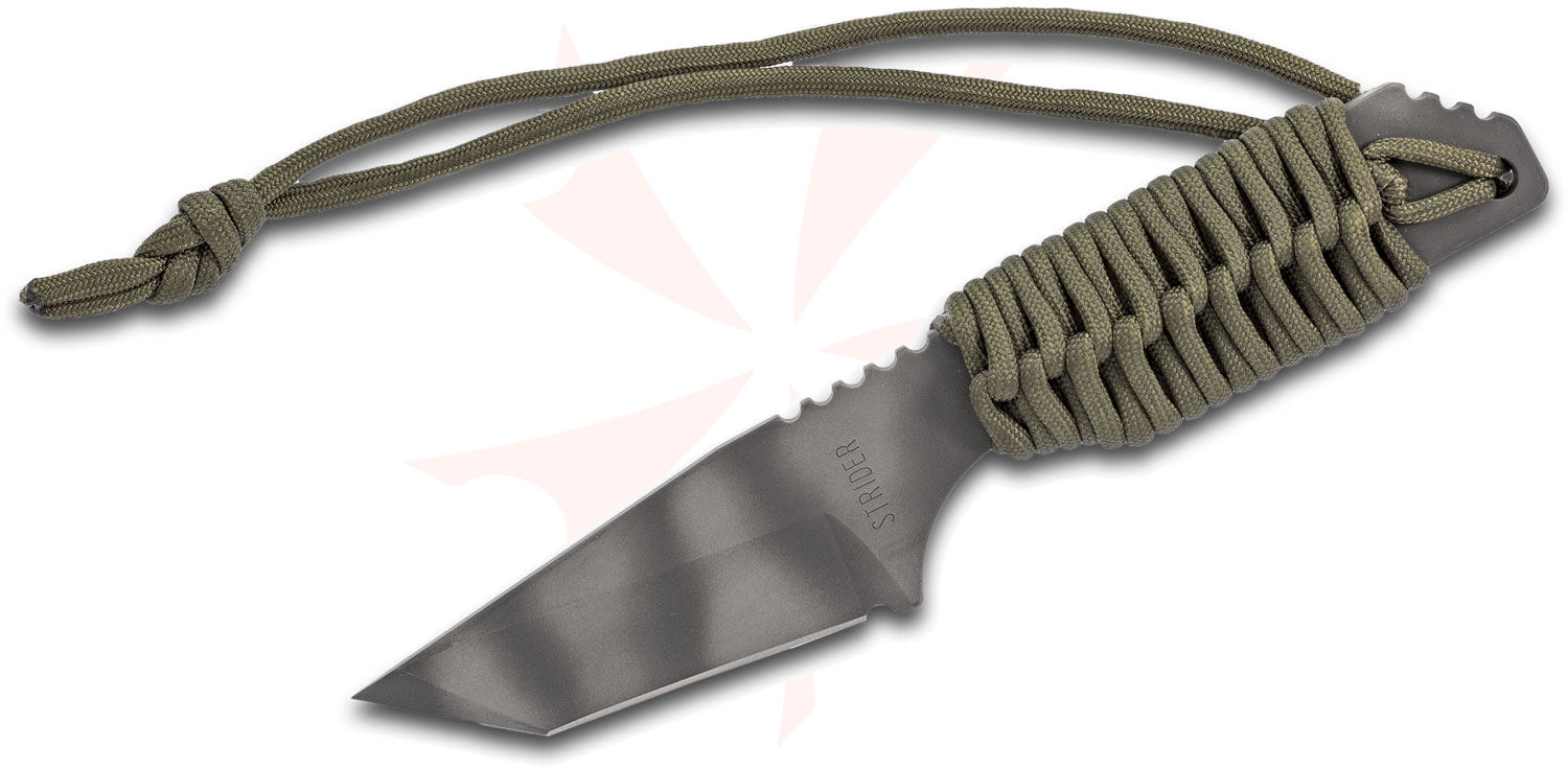 Strider Knives DB Fixed Blade Knife 3" S30V Tiger Stripe Tanto, Green ...