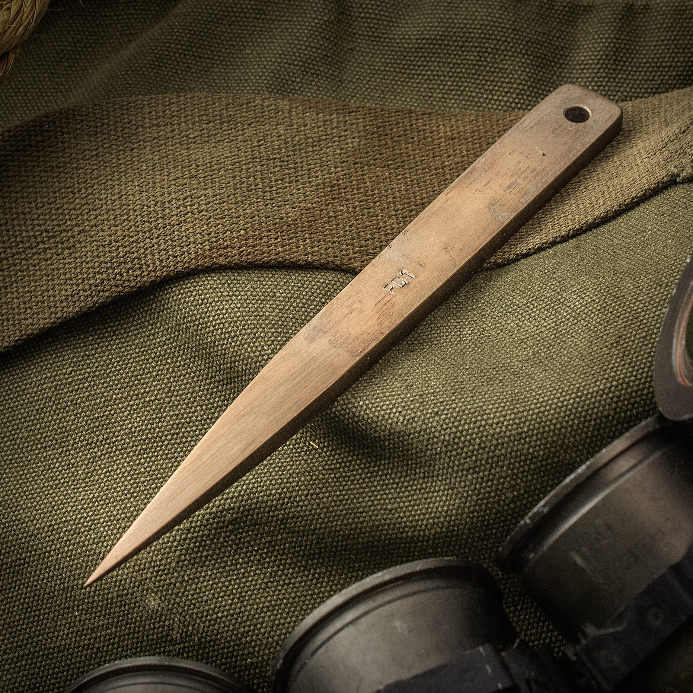 Strider Knives LM Nail Fixed PD-1 Bronze Blade, 6.25" Overall, Kydex ...