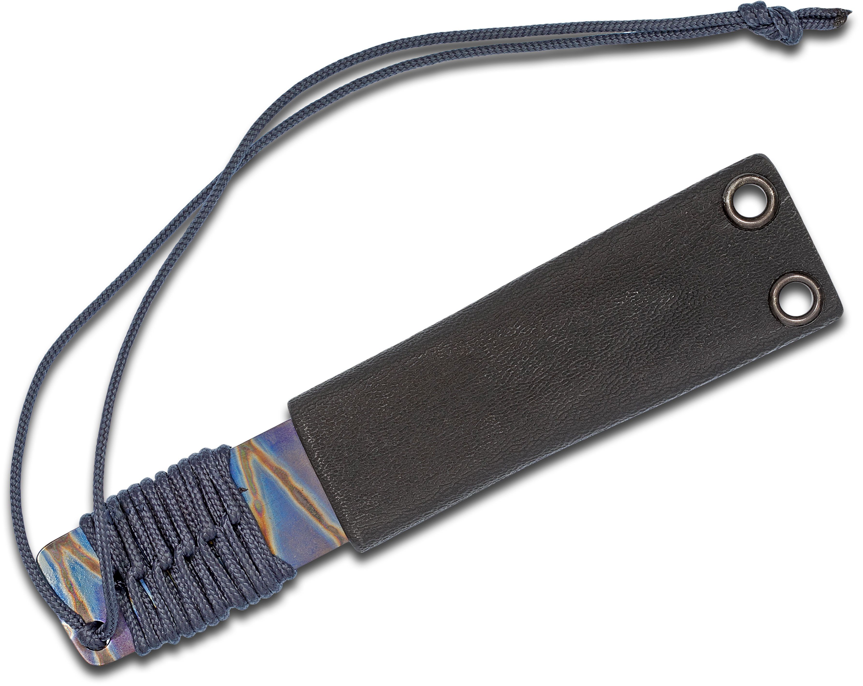 Strider Knives LM Nail Fixed Flamed Titanium Blade, 5" Overall, Blue ...