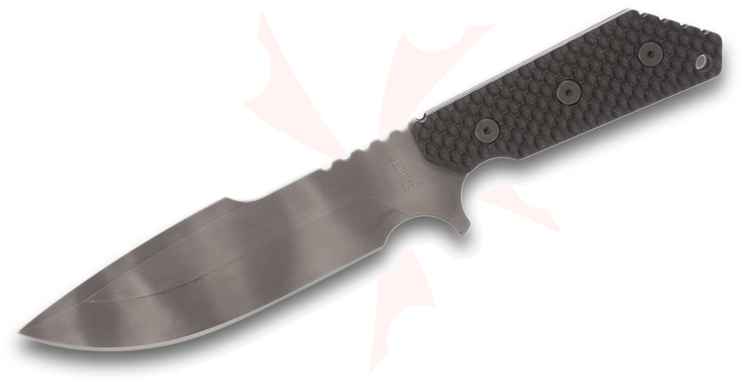 Strider Knives MD Fixed Blade Knife 5.5" S30V Tiger Striped Harpoon ...