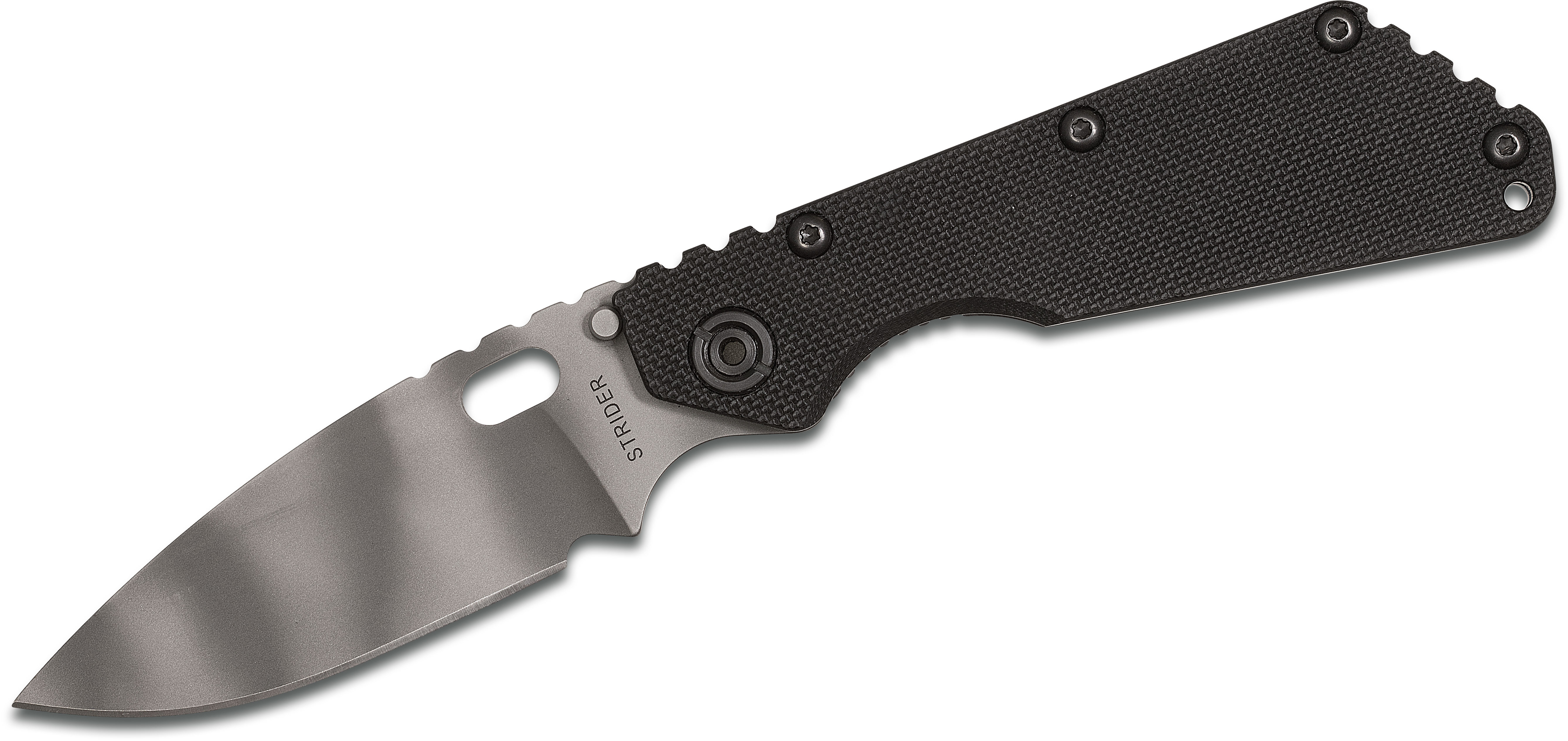 Strider Knives SMF Folding Knife 4" PSF-27 Tigerstriped Blade, Black ...