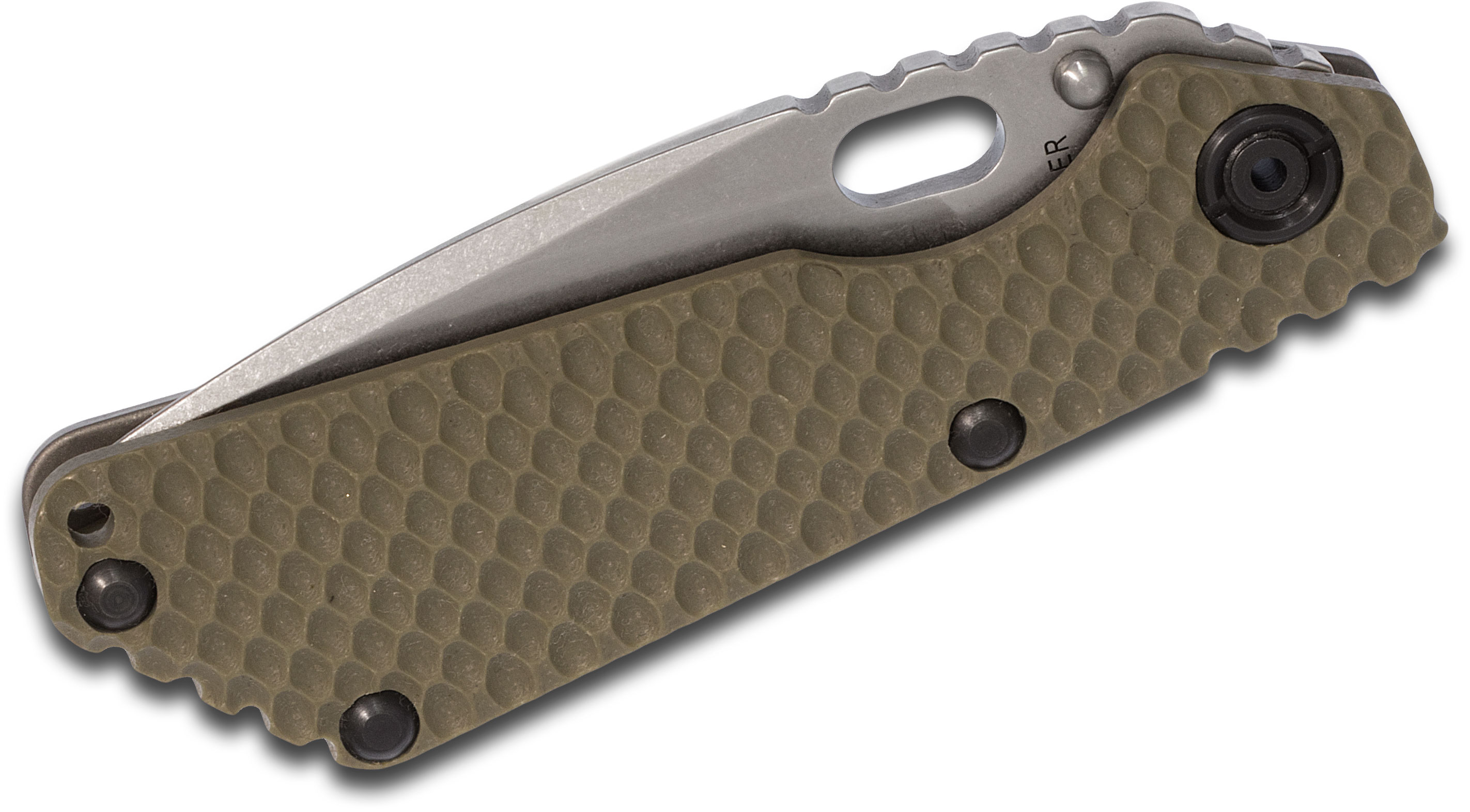 Strider Knives SnG Gunner Grip Folding Knife 3.5" CPM-20CV Stonewashed ...