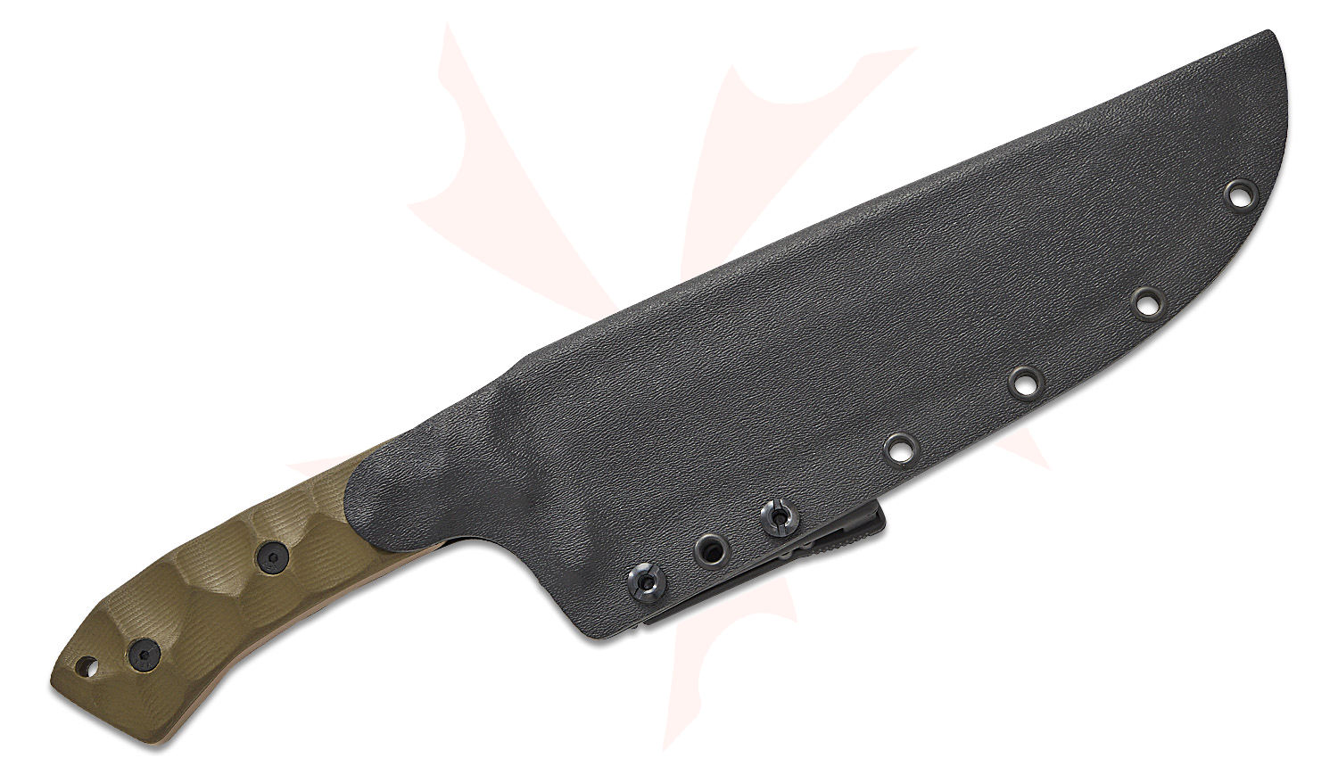 Stroup Knives BK1 Chopper Fixed Blade Knife 8" 1095 Flat Dark Earth ...