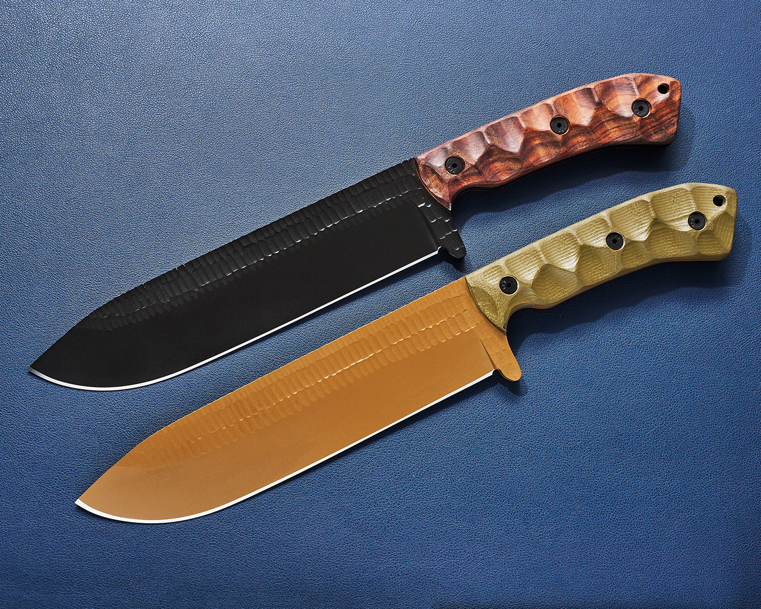 Stroup Knives BK1 Chopper Fixed Blade Knife 8" 1095 Black Cerakote Hand ...