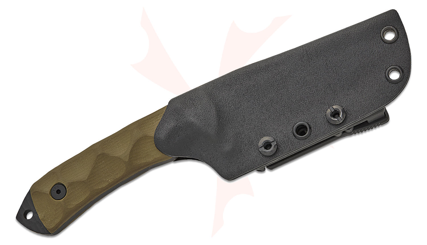 Stroup Knives Desert Fox Fixed Blade Knife 3.25" 1095 Black Cerakote Modified Clip Point Blade ...