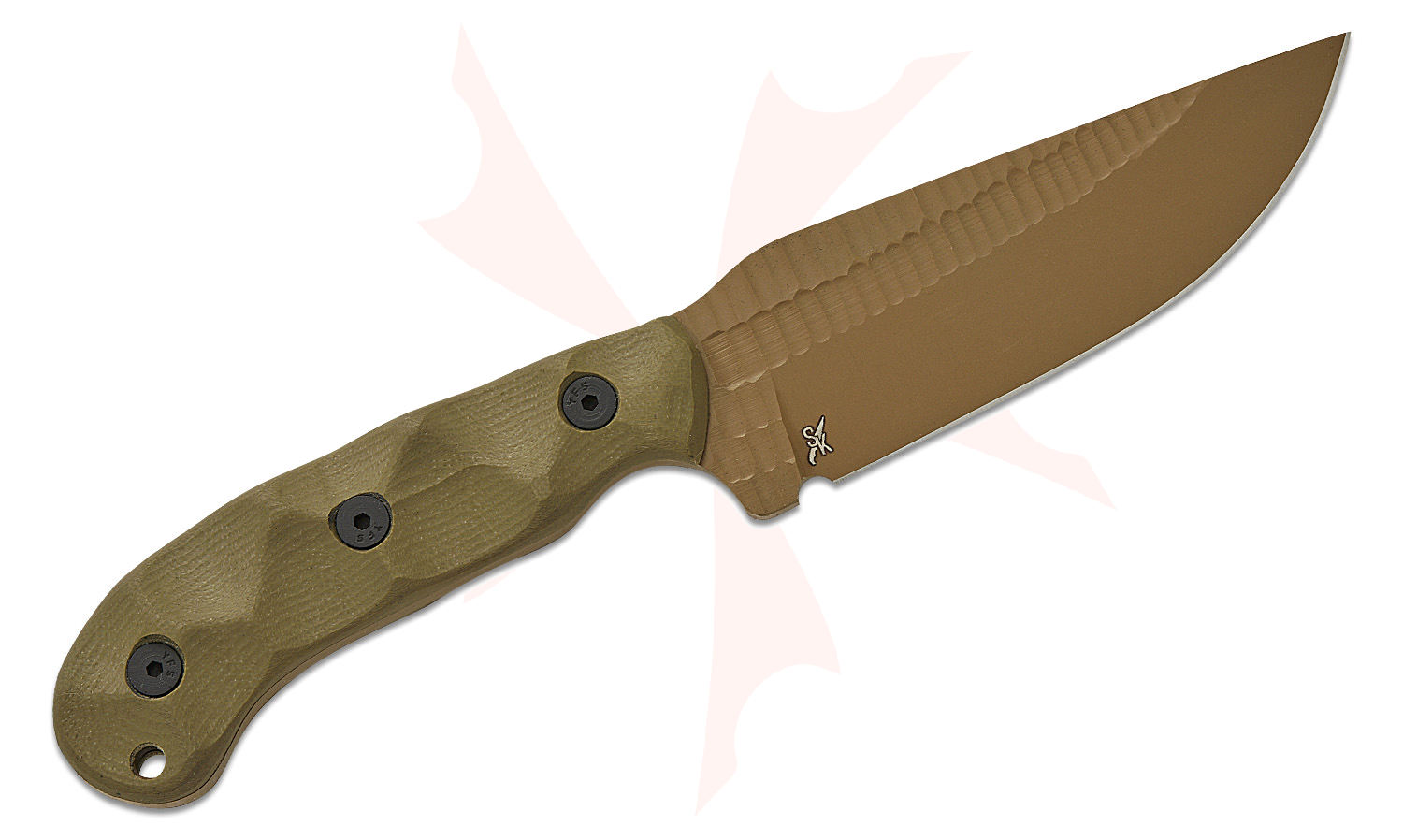 Stroup Knives GP1 General Purpose Fixed Blade Knife 4.375" 1095 Flat ...