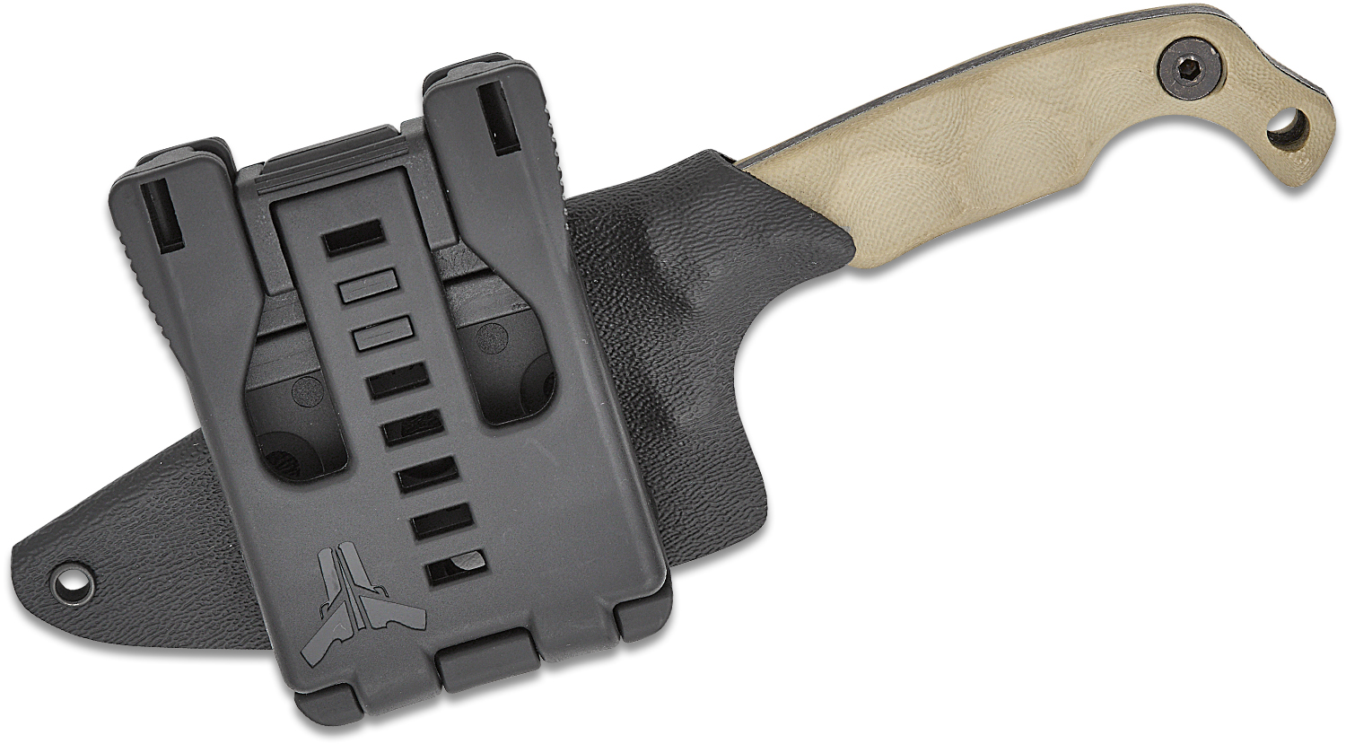 Stroup Knives Mini1 EDC Fixed Blade Knife 3.125" 1095 Hand Carved Pike ...