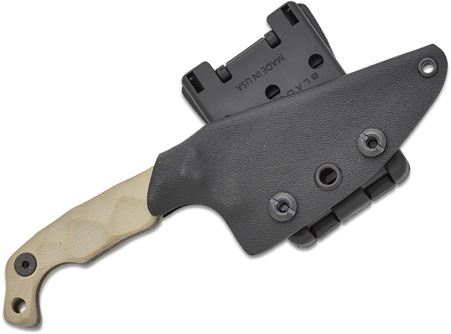 Stroup Knives Mini1 EDC Fixed Blade Knife 3.125" 1095 Hand Carved Pike ...