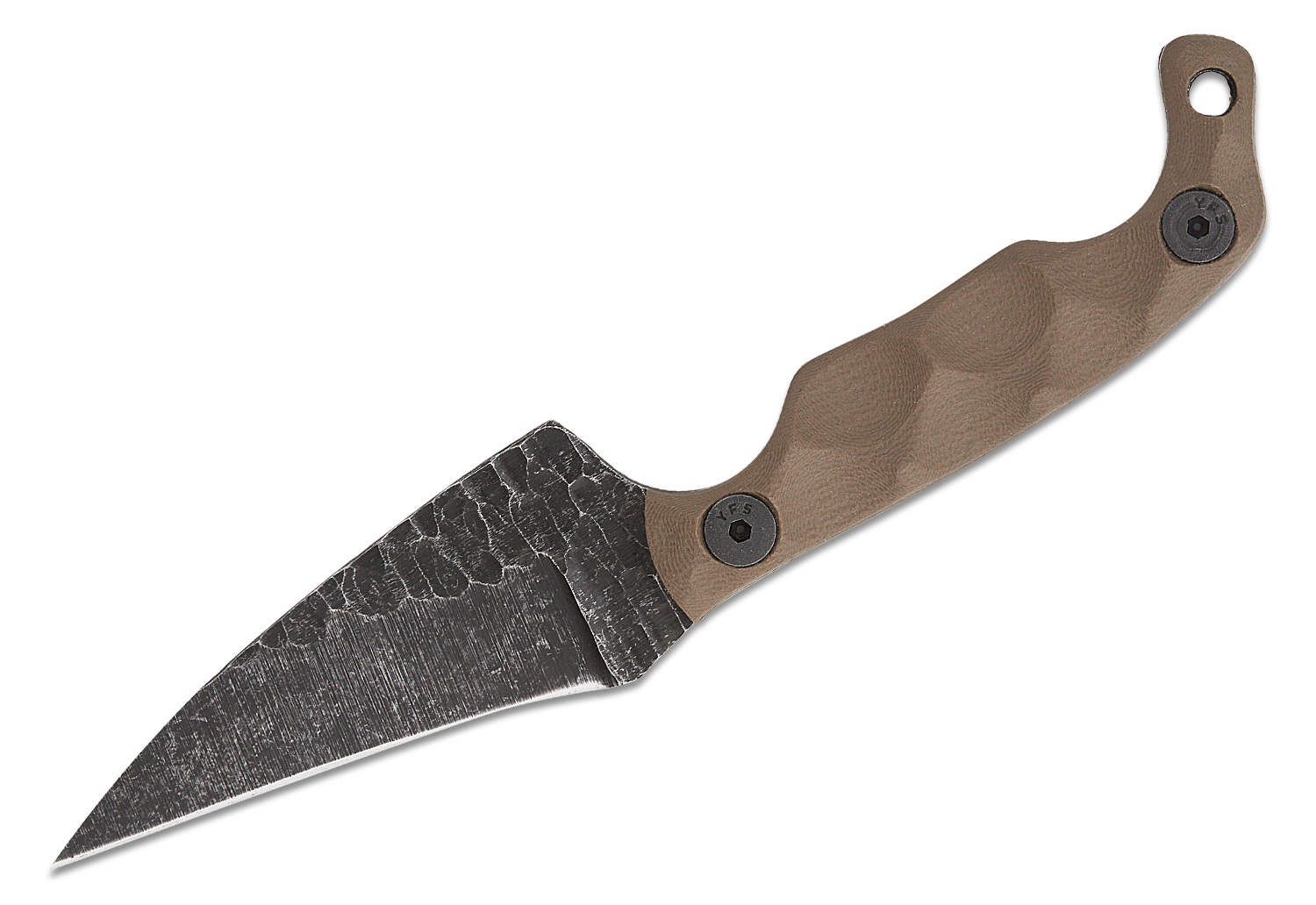 Stroup Knives Mini2 EDC Fixed Blade Knife 3.125" 1095 Hand Carved Pikal ...