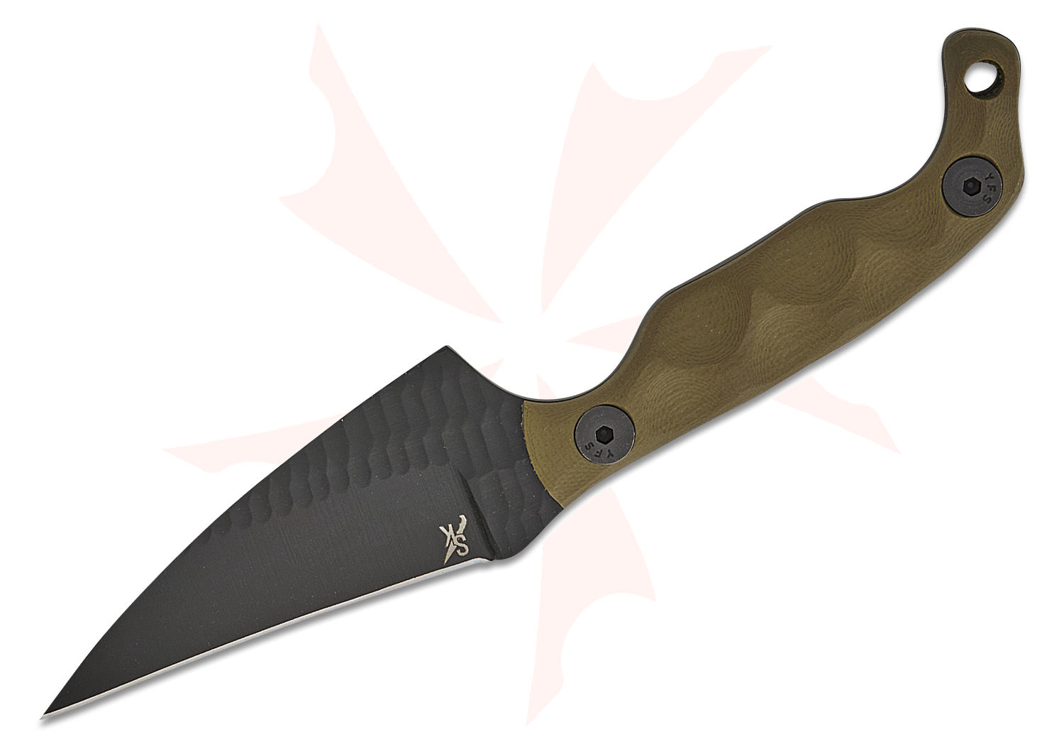 Stroup Knives Mini2 EDC Fixed Blade Knife 3.125" 1095 Black Cerakote ...