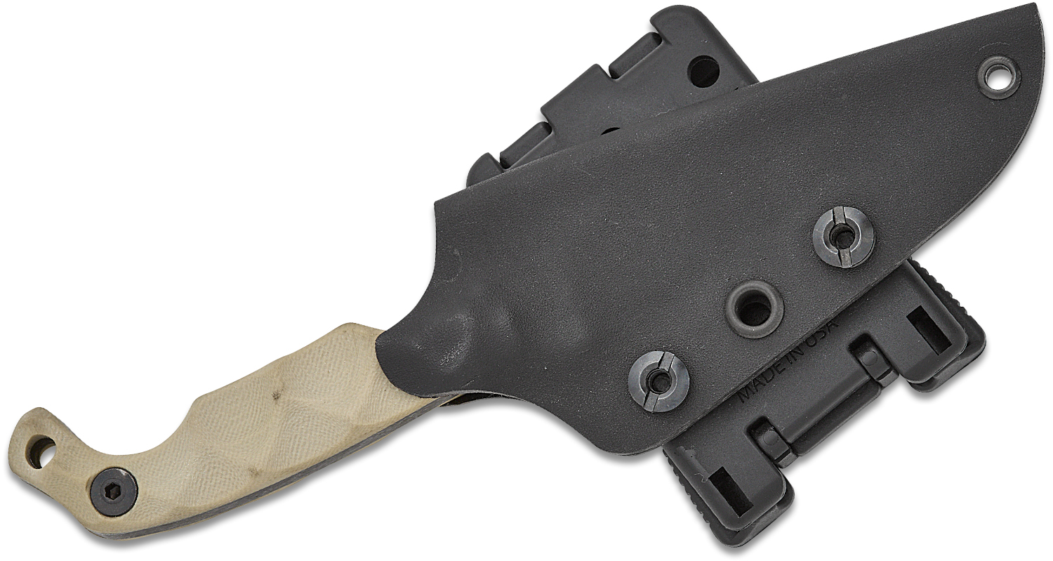 Stroup Knives Mini2 EDC Fixed Blade Knife 3.125" 1095 Hand Carved Pikal ...