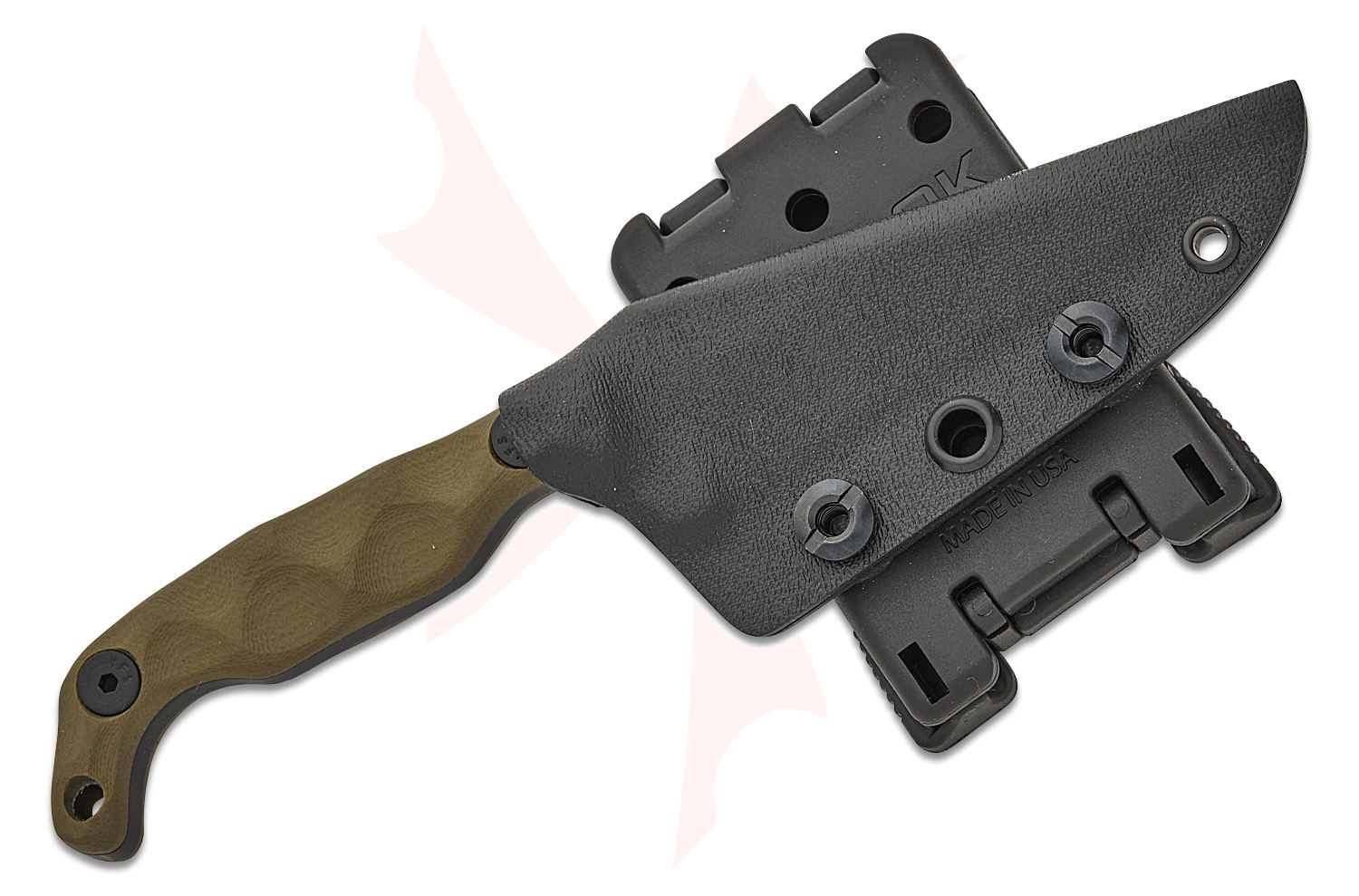 Stroup Knives Mini EDC Fixed Blade Knife 3.25" 1095 Black Cerakote Hand ...