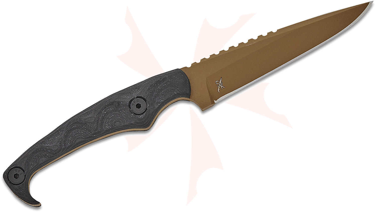 Stroup Knives MK2 Combat Fixed Blade Knife 4" 1095 Flat Dark Earth ...