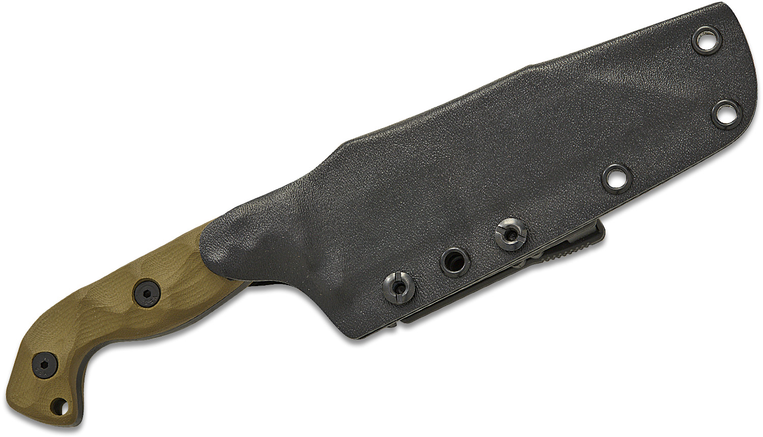 Stroup Knives TU3 Tactical Use Fixed Blade Knife 5" 1095 Black Cerakote Hand Carved Wharncliffe ...