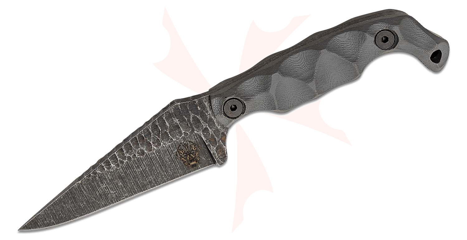Stroup Knives Bravo 5 Utility Fixed Blade Knife 3.75" 1095 Hand Carved ...