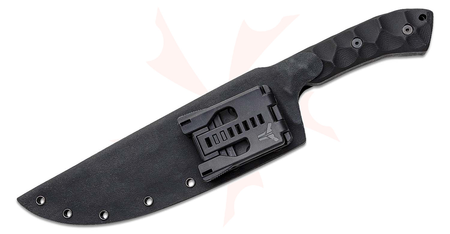 Stroup Knives BK1 Chopper Fixed Blade Knife 8" 1095 Hand Carved Drop ...