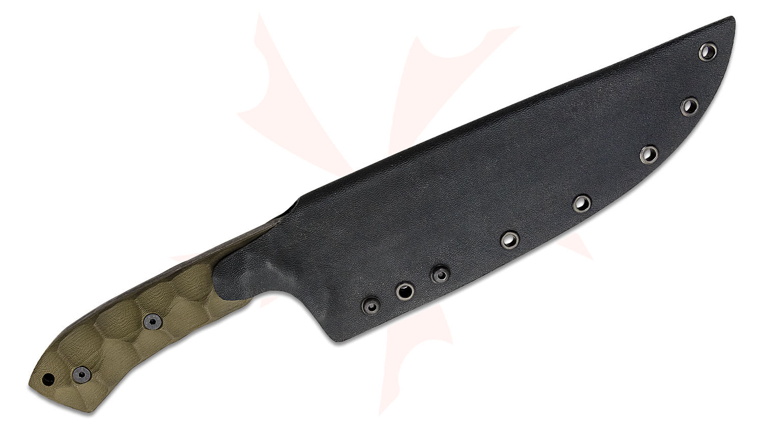 Stroup Knives BK1 Chopper Fixed Blade Knife 8" 1095 Hand Carved Drop ...