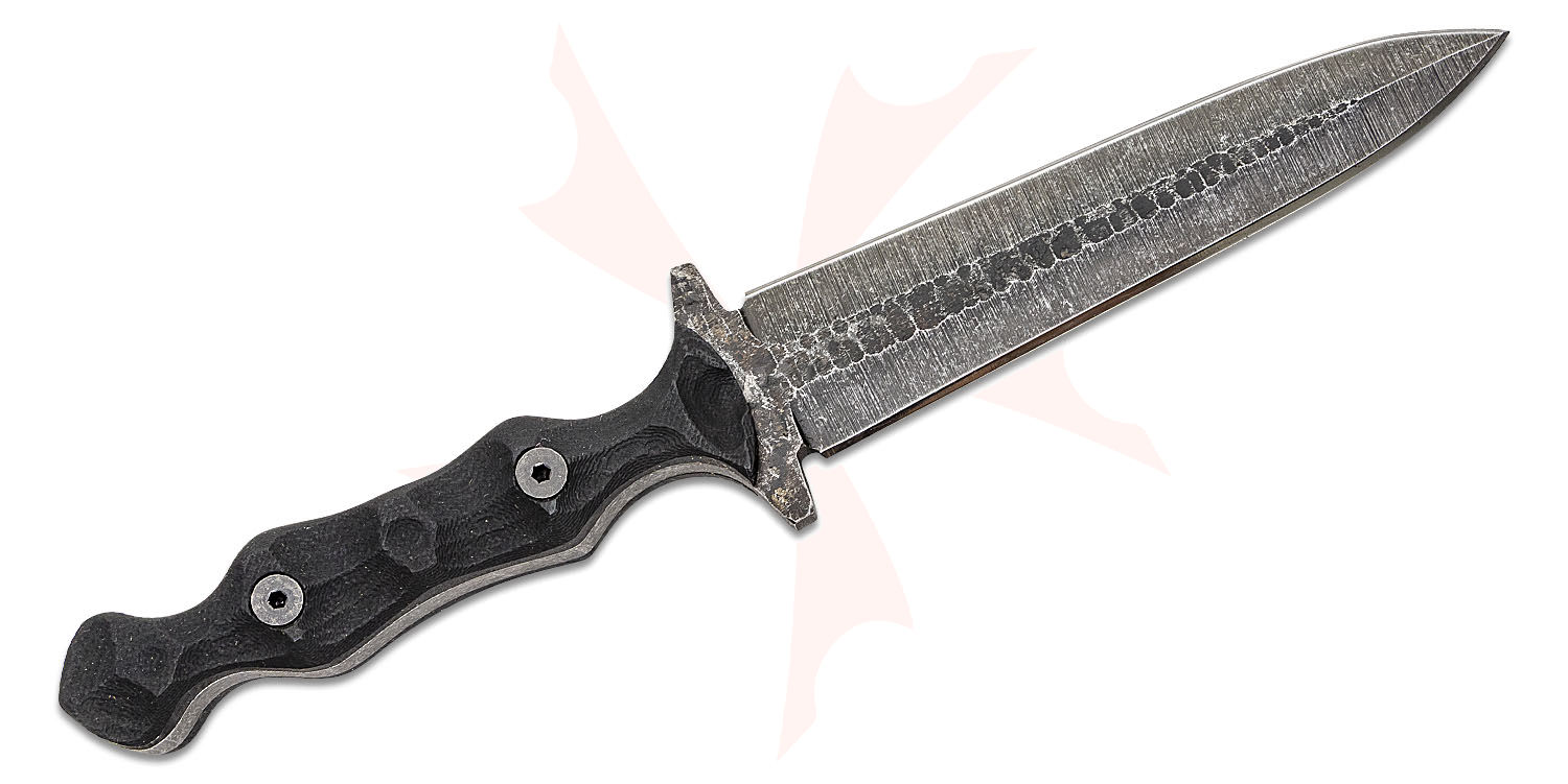 Stroup Knives Dagger Fixed Blade Knife 5.25" 1095 Hand Carved Double ...