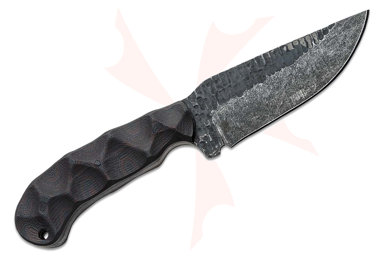 Stroup Knives GP1 General Purpose Fixed Blade Knife 4.375" 1095 Hand Carved Drop Point Blade ...