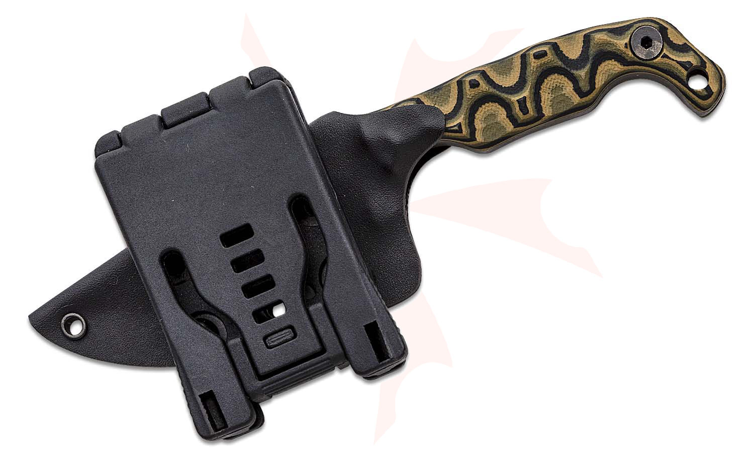 Stroup Knives Mini EDC Fixed Blade Knife 3.25" 1095 Hand Carved Pike ...