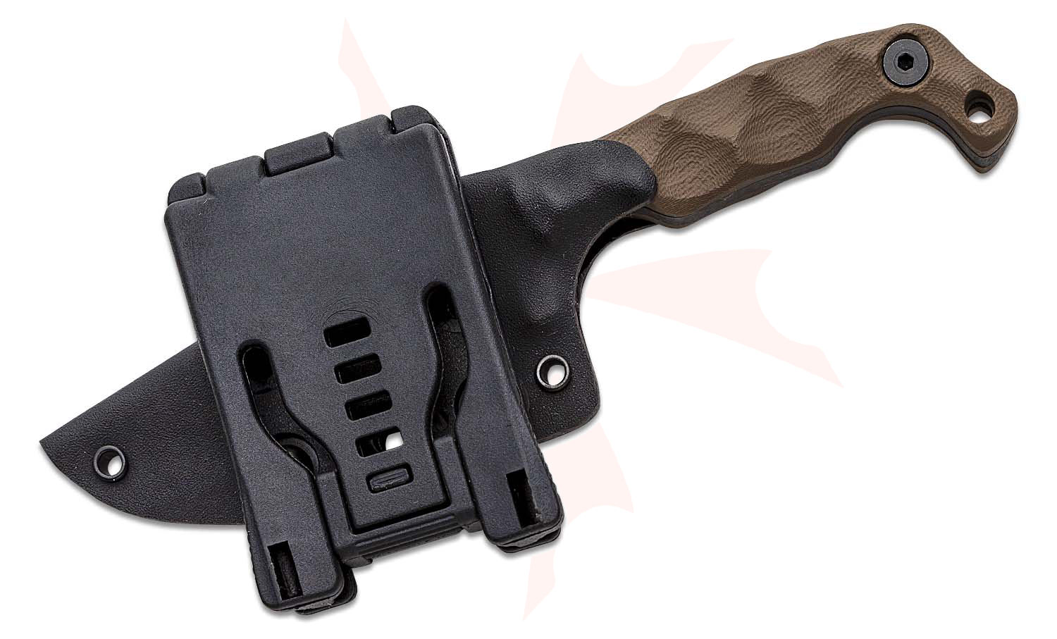 Stroup Knives Mini EDC Fixed Blade Knife 3.25" 1095 Hand Carved Pike ...