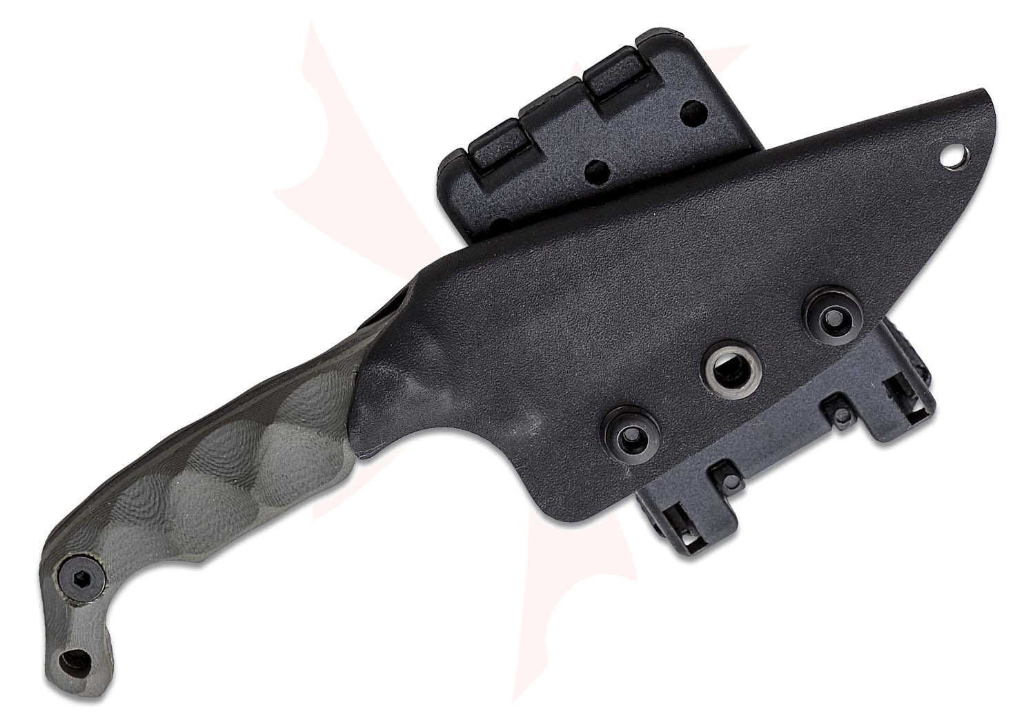 Stroup Knives Mini EDC Fixed Blade Knife 3.25" 1095 Hand Carved Pike ...