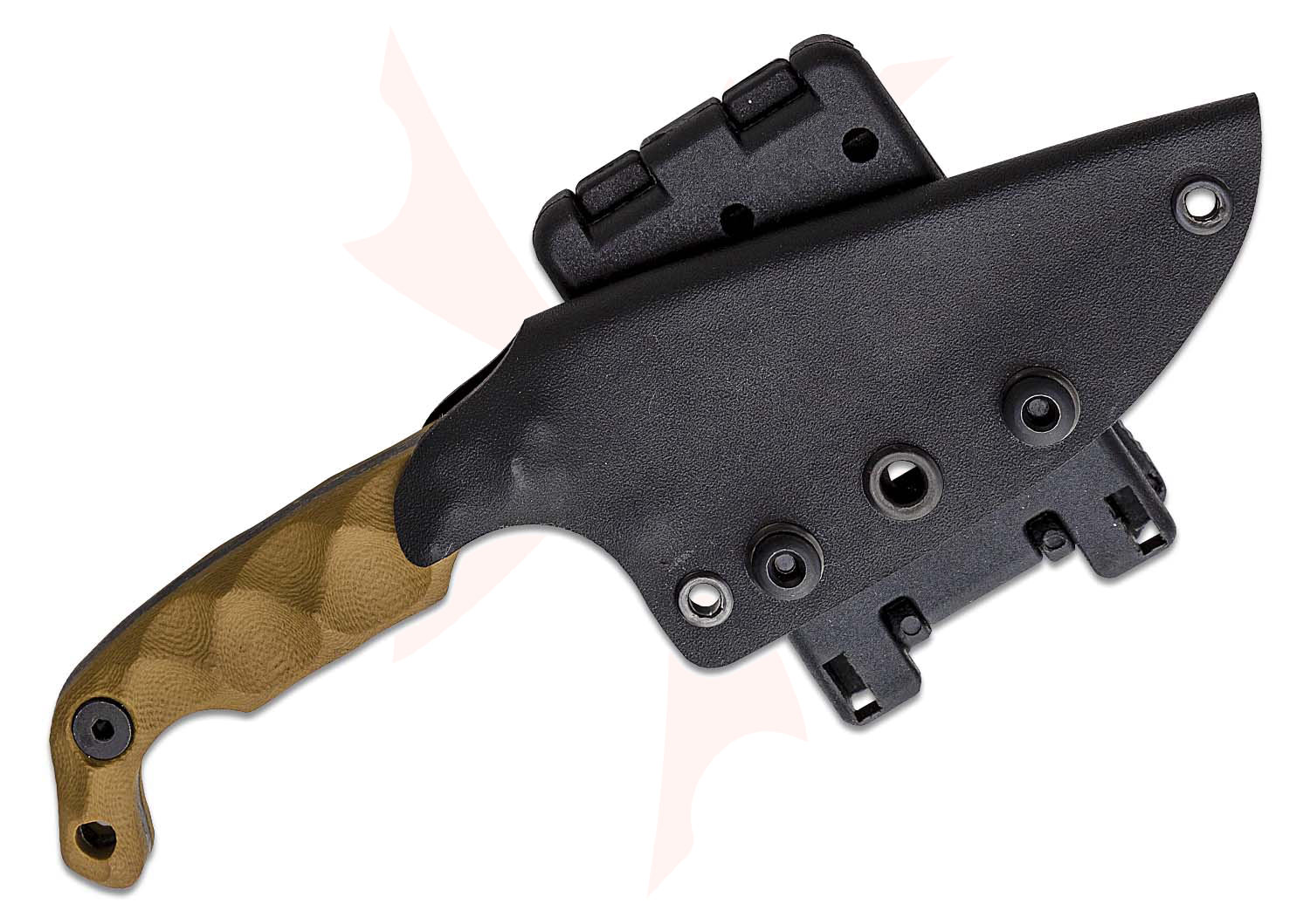 Stroup Knives Mini EDC Fixed Blade Knife 3.25" 1095 Hand Carved Pike ...