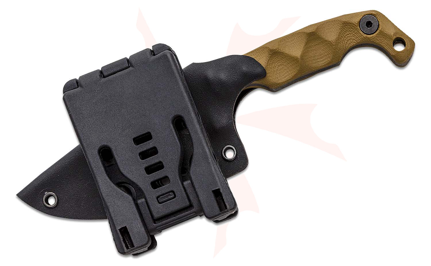 Stroup Knives Mini EDC Fixed Blade Knife 3.25" 1095 Hand Carved Pike ...