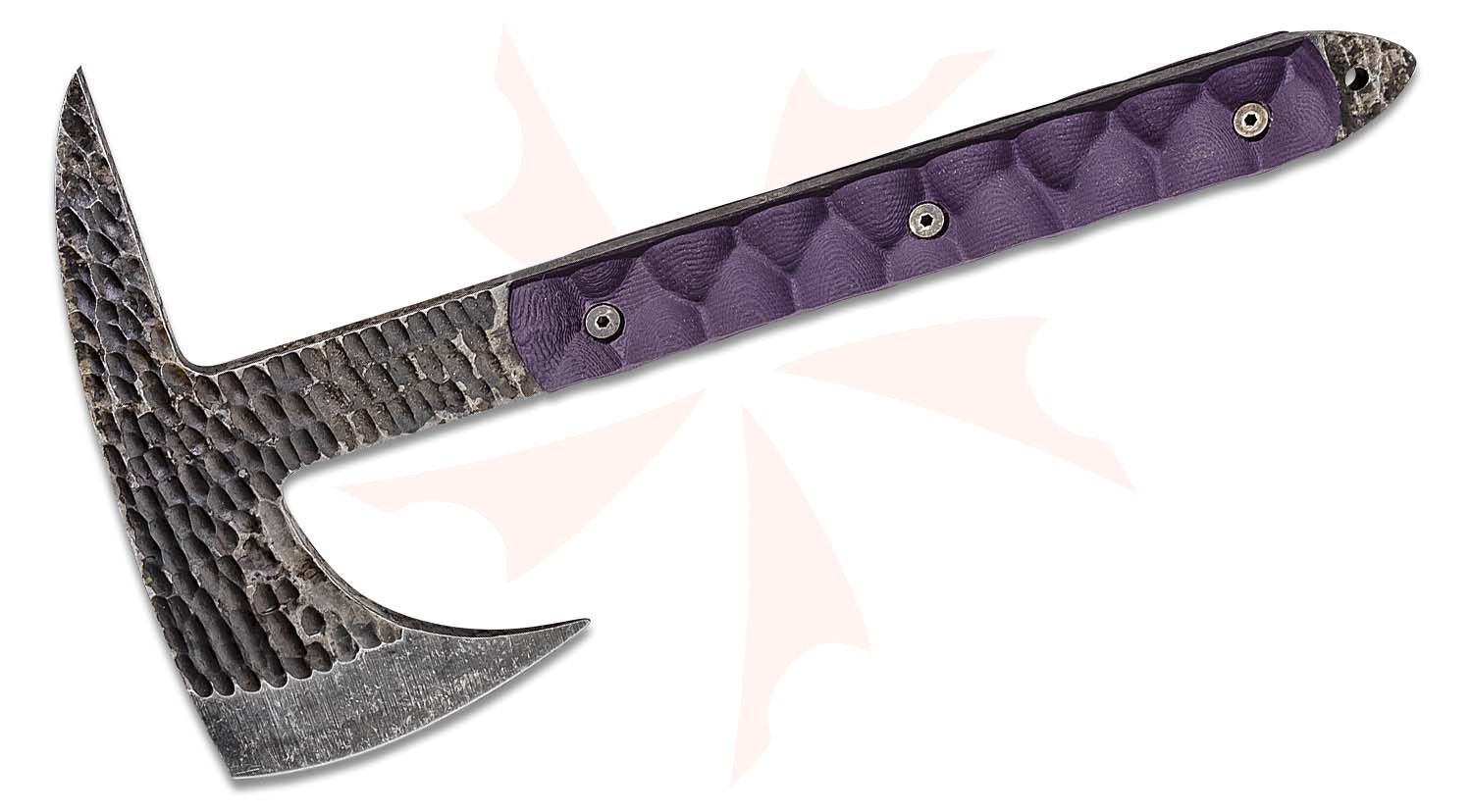 Stroup Knives Spike Axe 12" Overall, 1095 Hand Carved Blade, Milled ...
