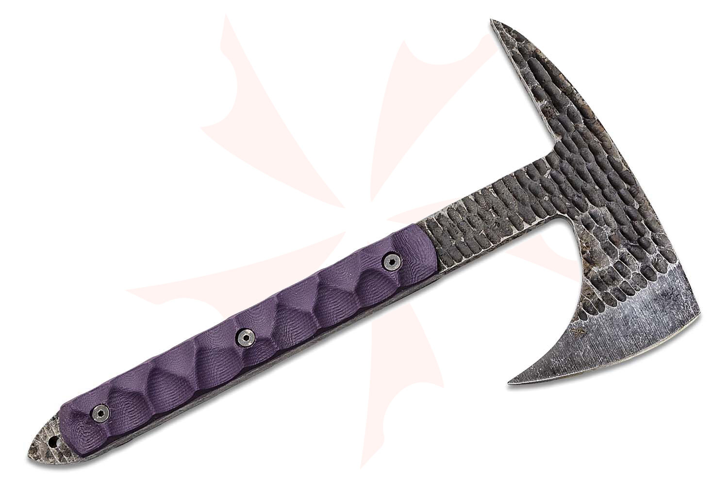 Stroup Knives Spike Axe 12" Overall, 1095 Hand Carved Blade, Milled ...