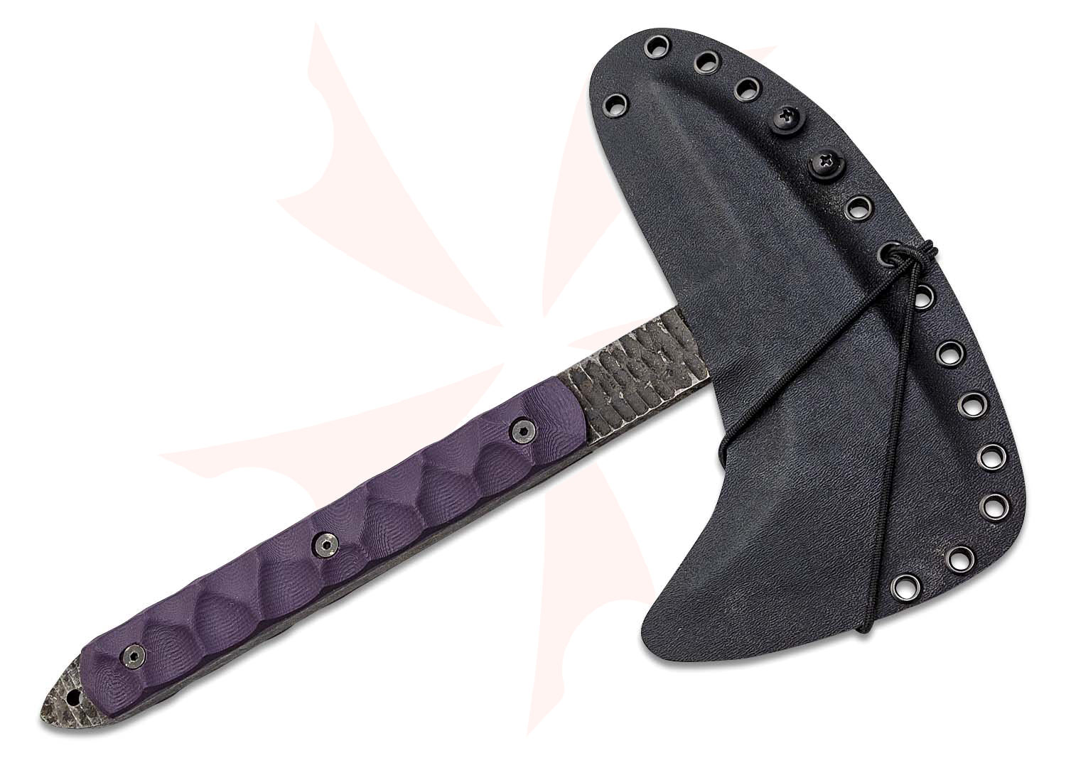 Stroup Knives Spike Axe 12" Overall, 1095 Hand Carved Blade, Milled ...