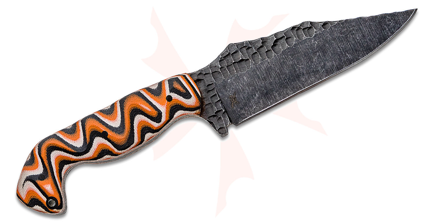 Stroup Knives TU1 Tactical Use Fixed Blade Knife 5" 1095 Hand Carved ...