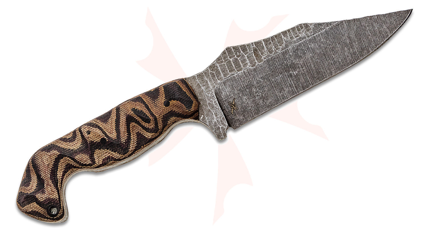 Stroup Knives TU1 Tactical Use Fixed Blade Knife 5" 1095 Hand Carved Clip Point Blade, Milled ...