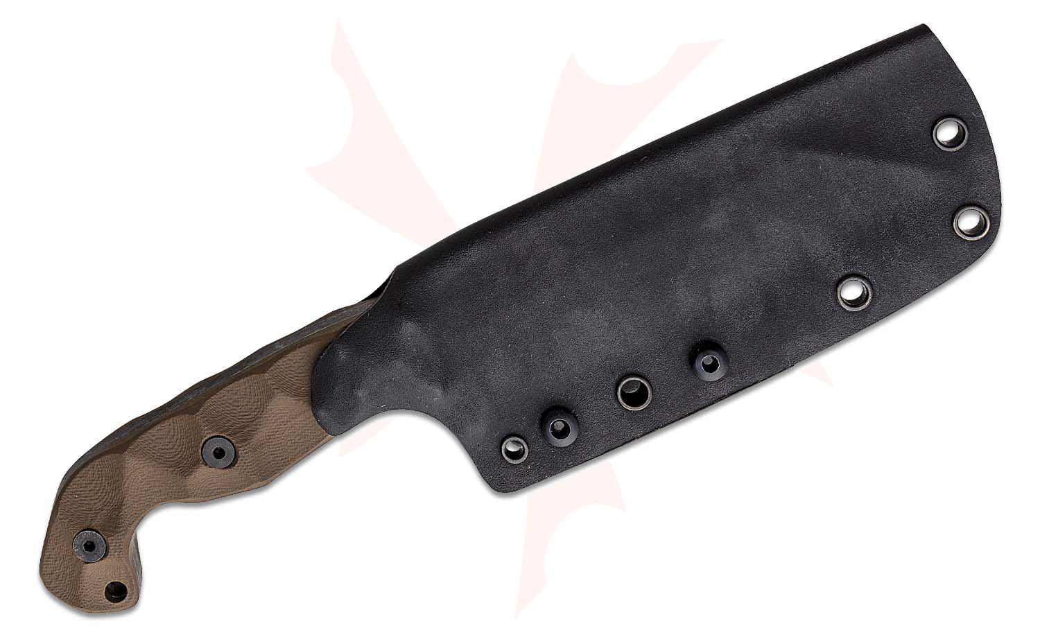 Stroup Knives TU3 Tactical Use Fixed Blade Knife 5" 1095 Hand Carved Wharncliffe, Milled Flat ...