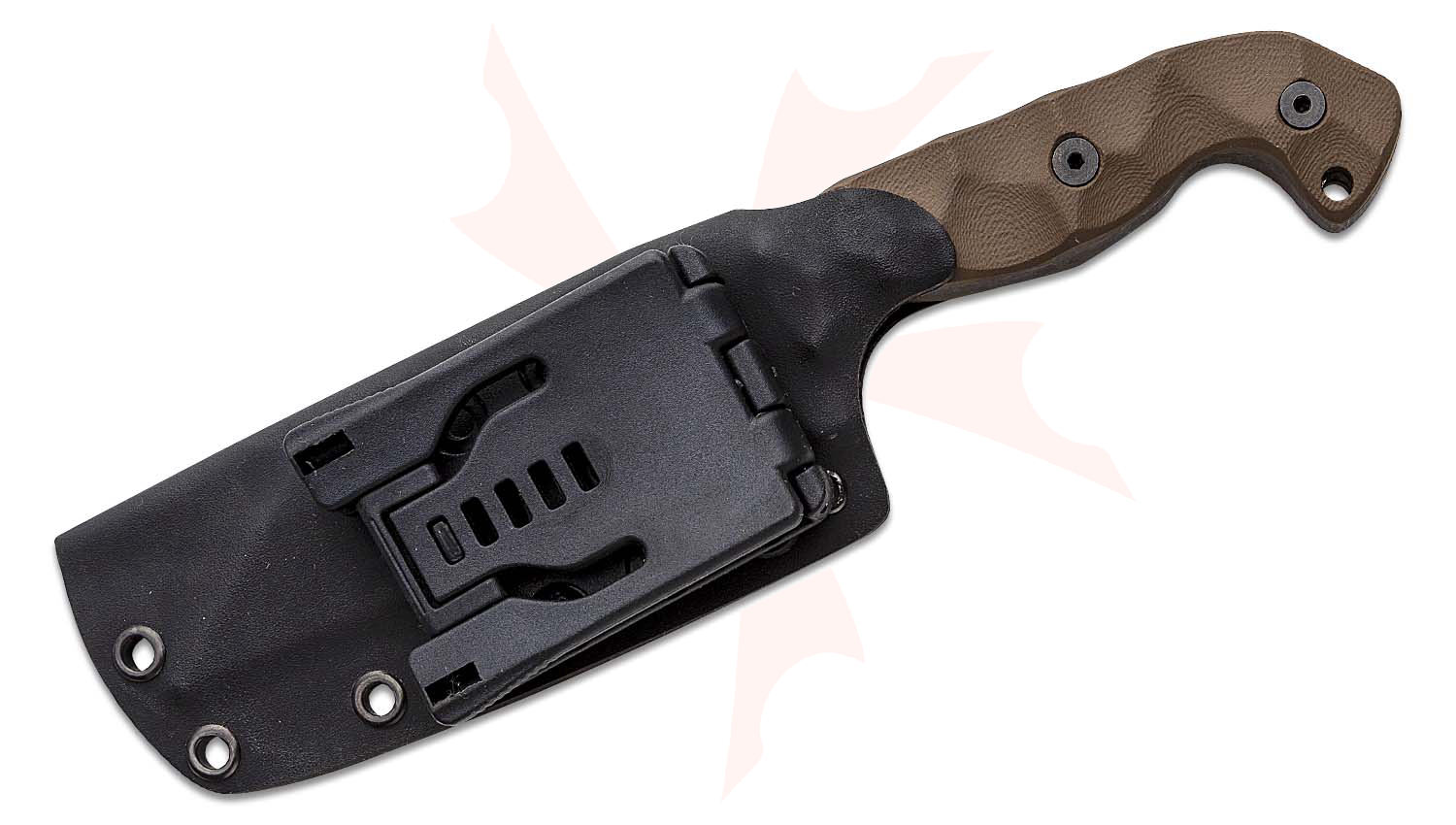 Stroup Knives TU3 Tactical Use Fixed Blade Knife 5" 1095 Hand Carved Wharncliffe, Milled Flat ...