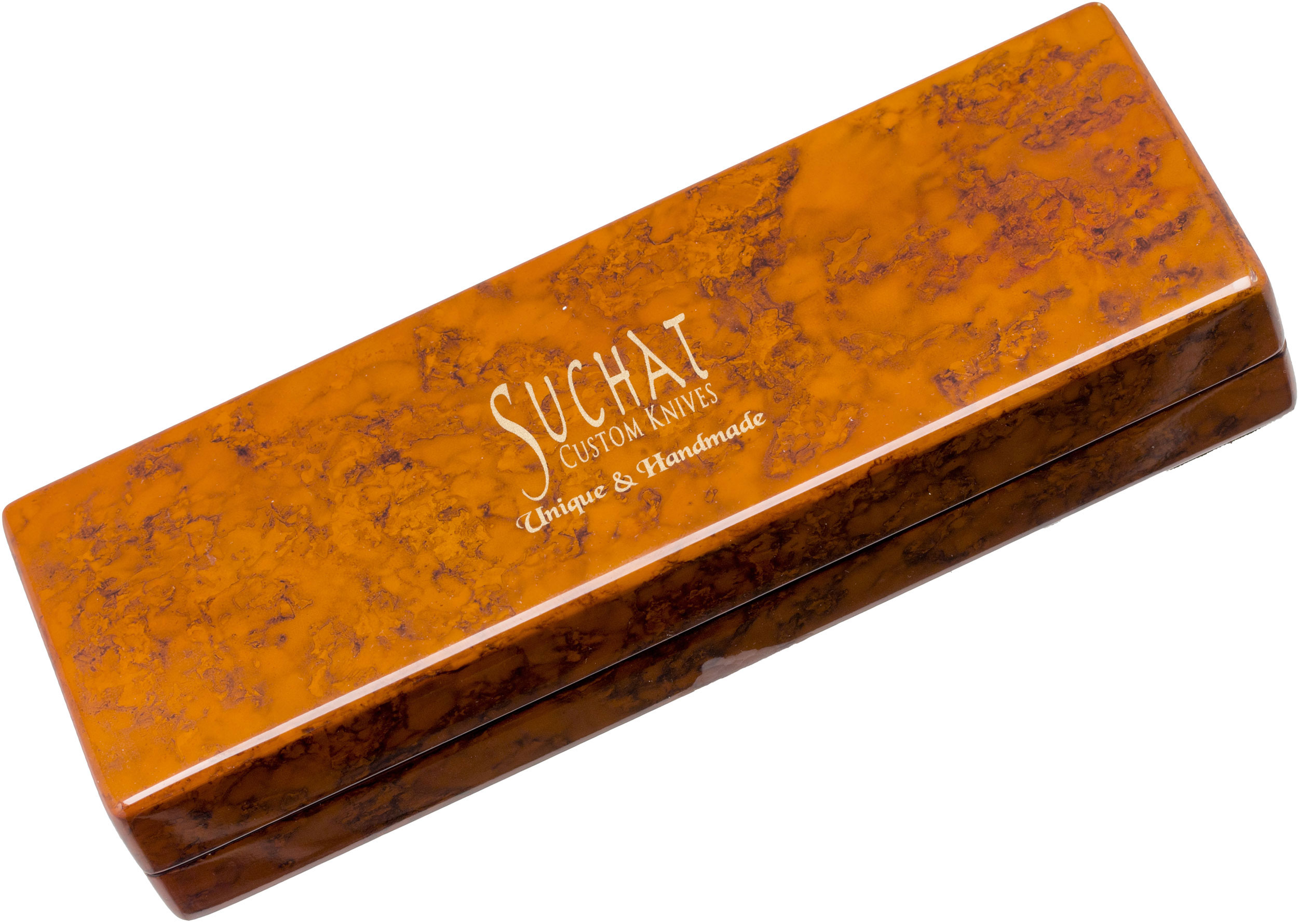 Suchat Custom Knives Pearl Parrot Lockback Folder 2.75" Robert ...